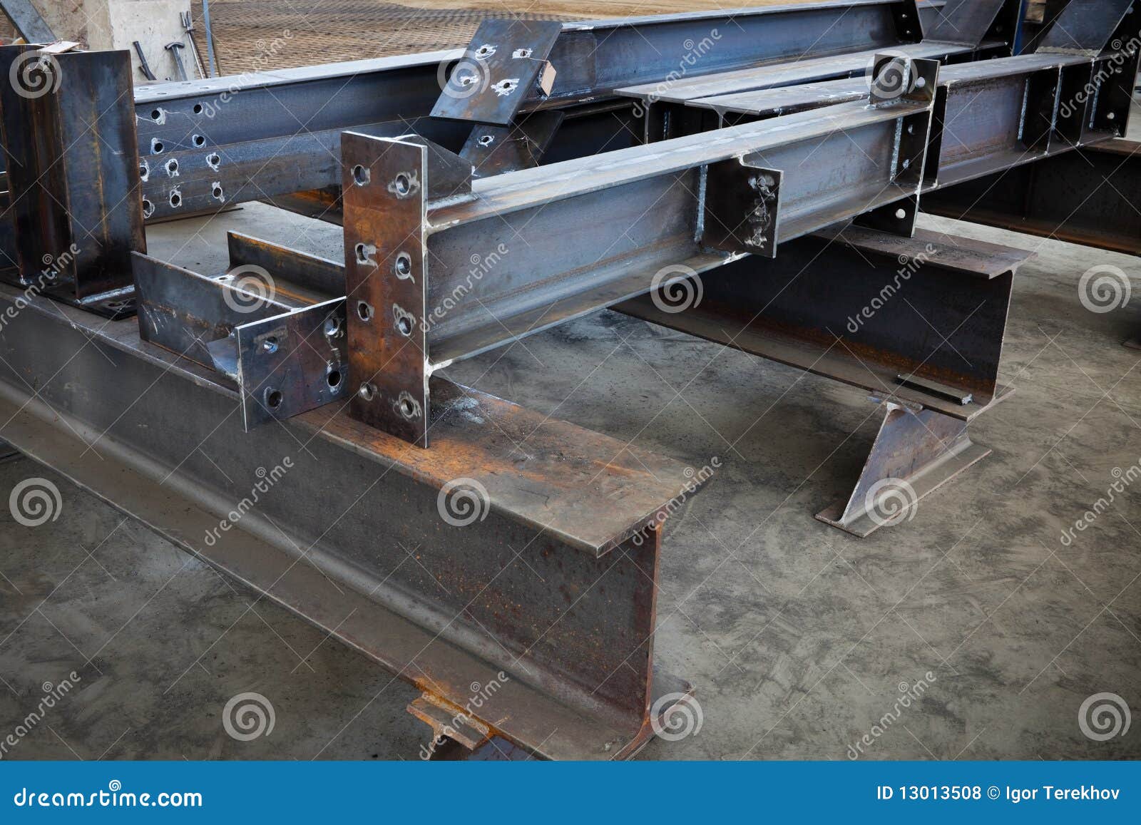 Metal beams stock photo. Image of pattern, brown, large - 13013508