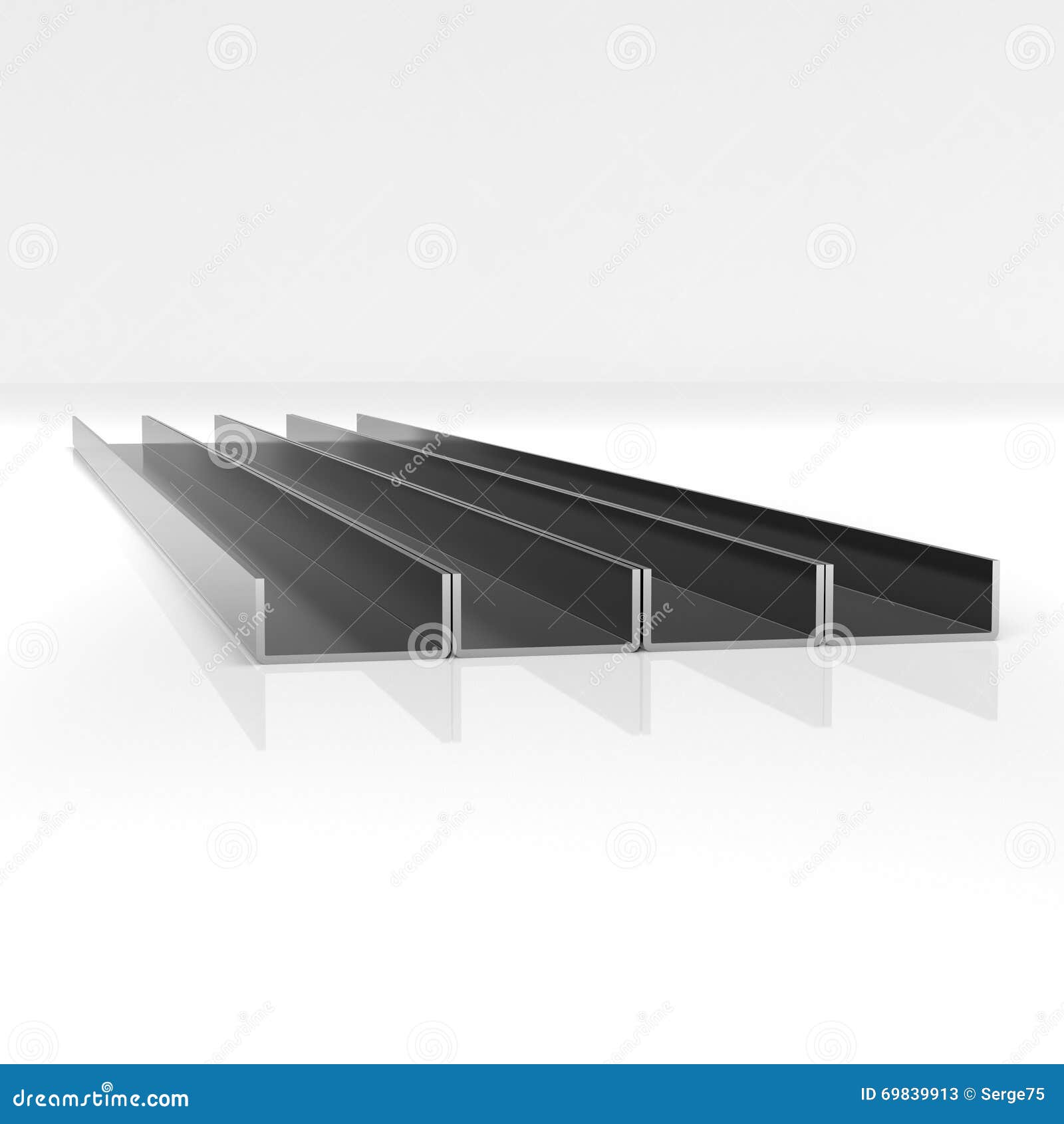 Metal beams stock illustration. Illustration of steel - 69839913
