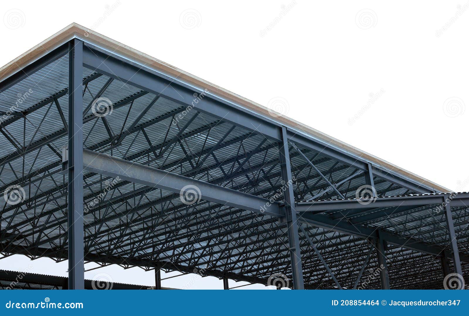 Metal Beams Frame Structure Construction Site Stock Photo - Image of ...