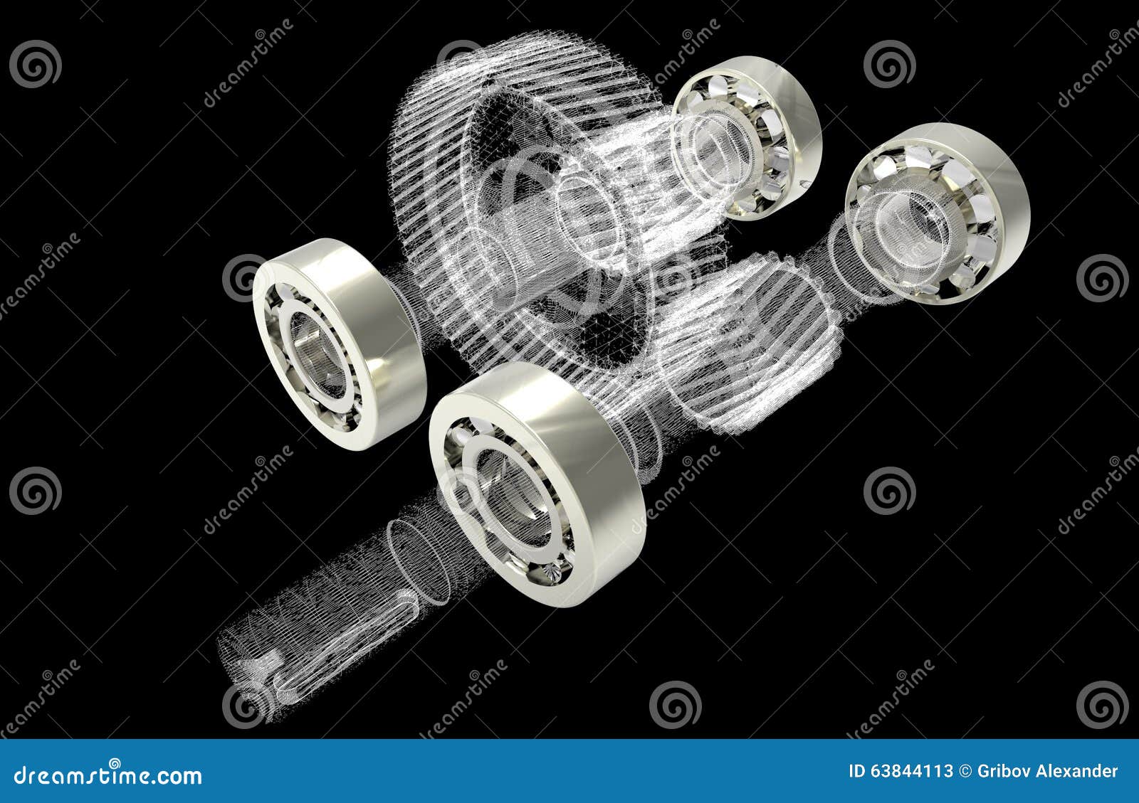 Metal bearings stock image. Image of bearings, background - 63844113