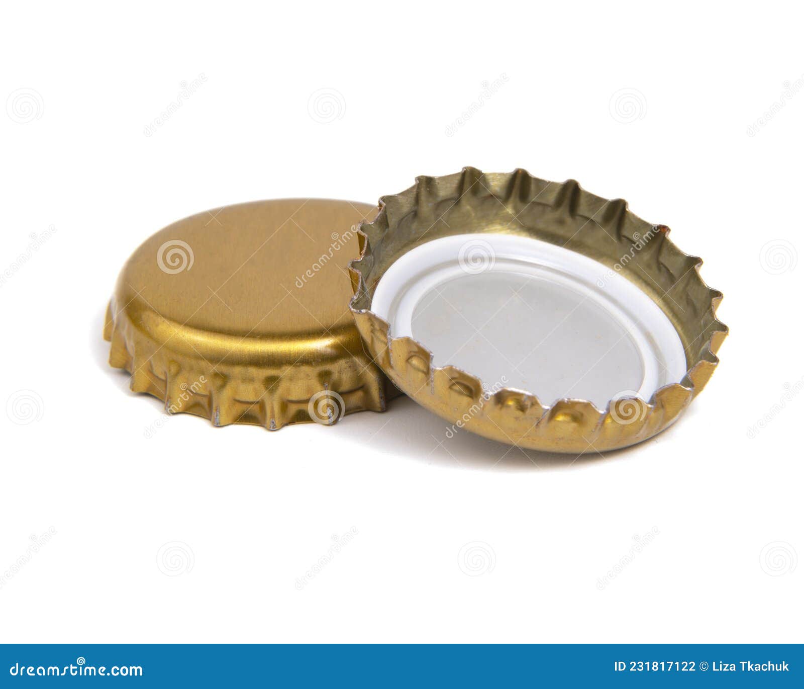 Metal Beer Cap Cork Isolated on the White Background Stock Photo ...