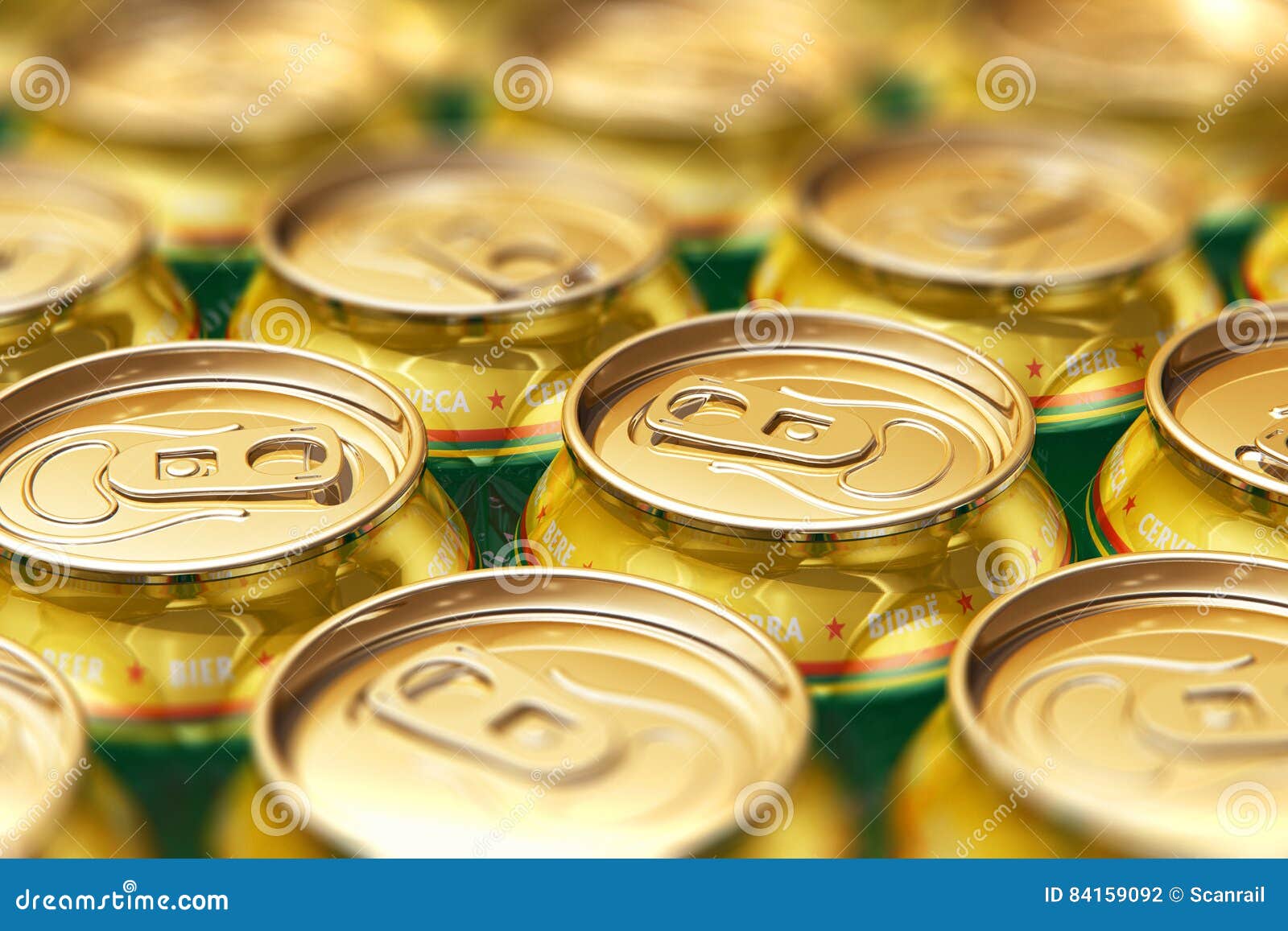 Metal beer drink cans stock illustration. Illustration of aluminum ...
