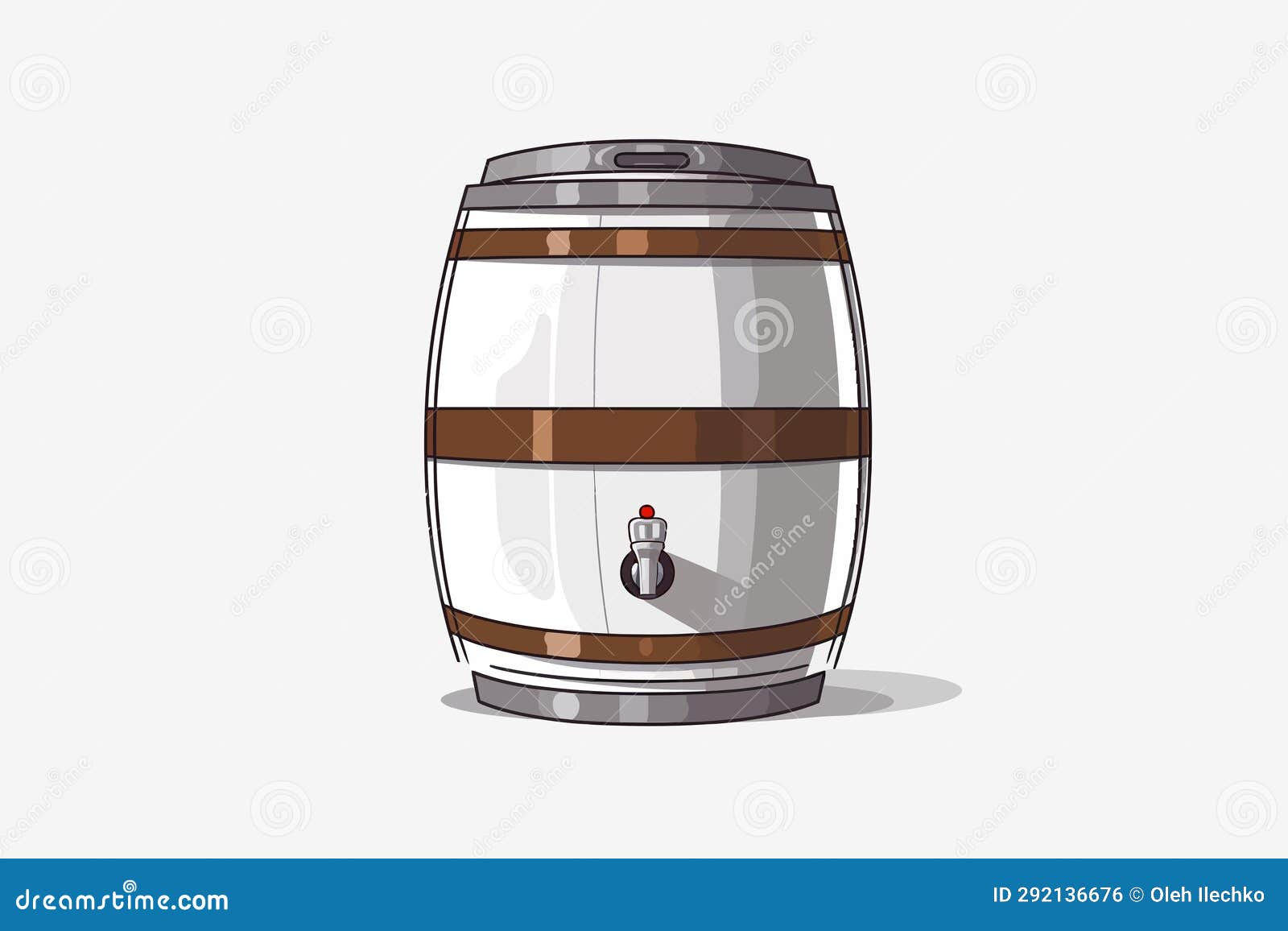 Metal Beer Keg Vector Flat Minimalistic Isolated Vector Style ...