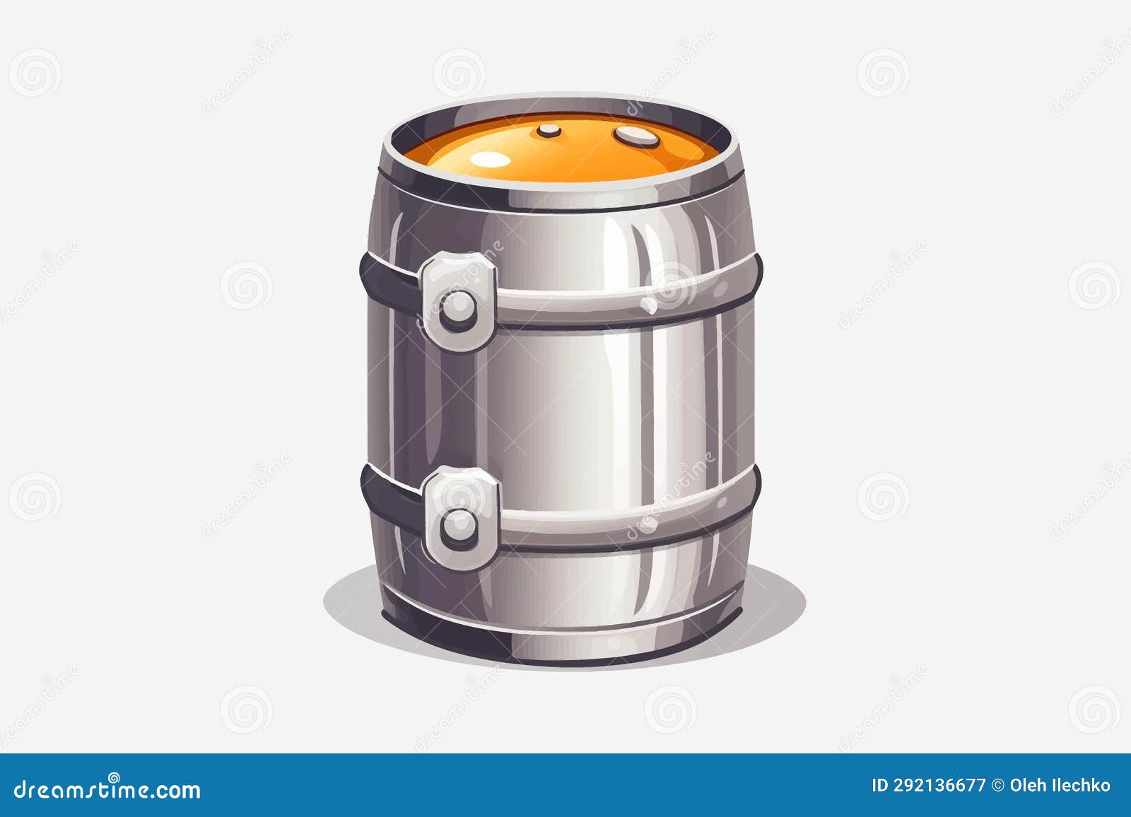 Metal Beer Keg Vector Flat Minimalistic Isolated Vector Style ...
