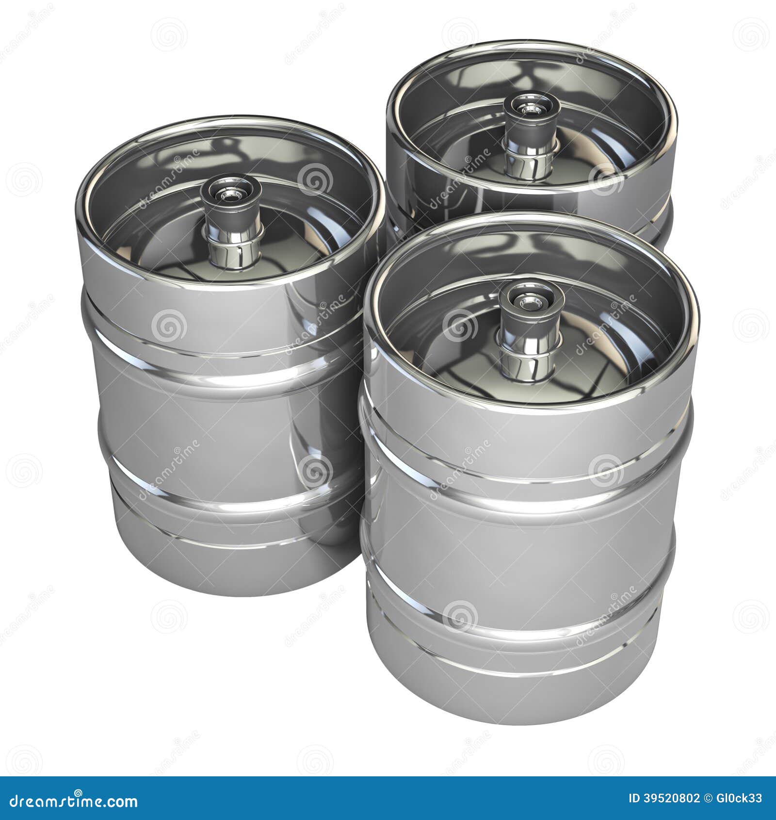 Metal Beer Kegs Vector Icons. Black And White Outline Illustrations On ...