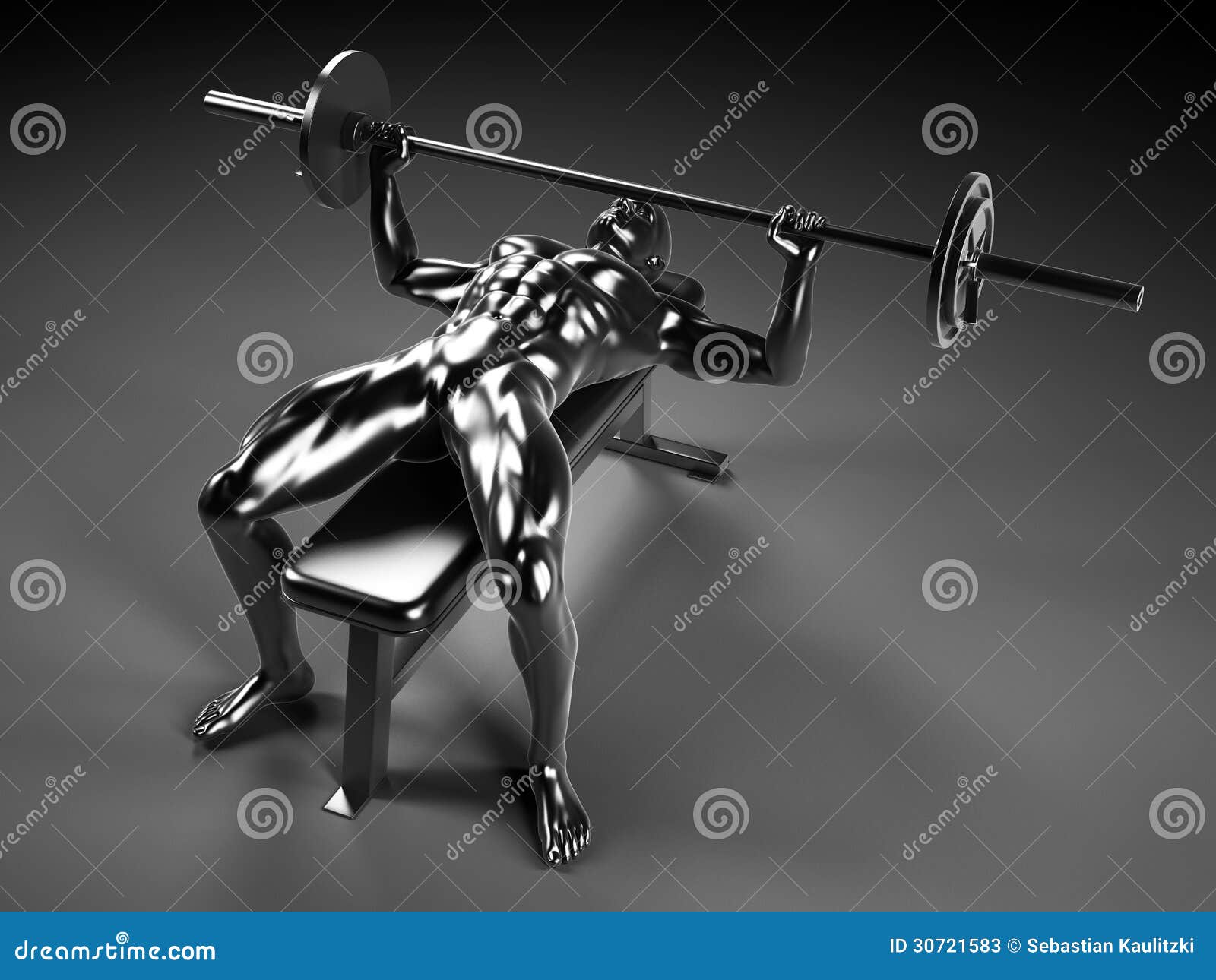 Bench Press Spotter Icon Cartoon Vector | CartoonDealer.com #384693623