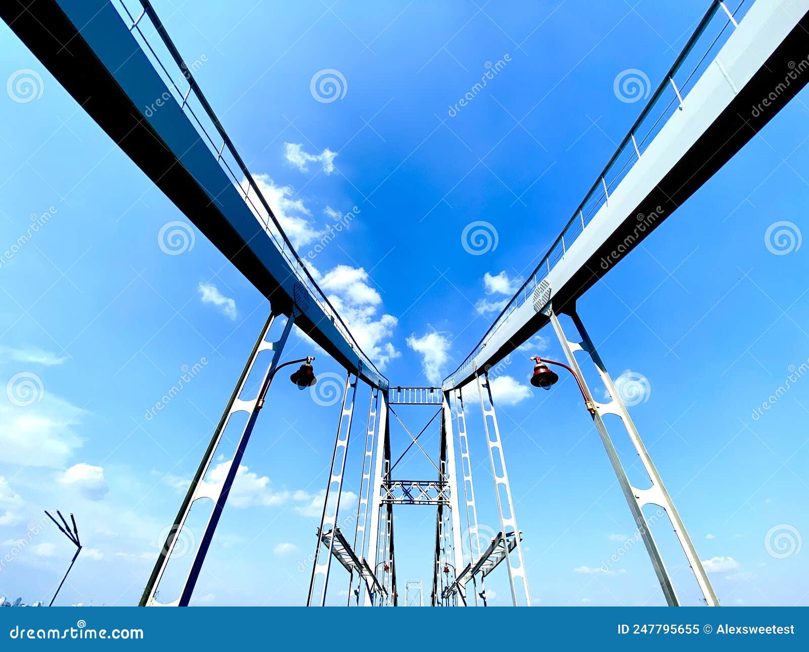 Metal Big Bridge Bottom View Stock Image - Image of metal, design ...