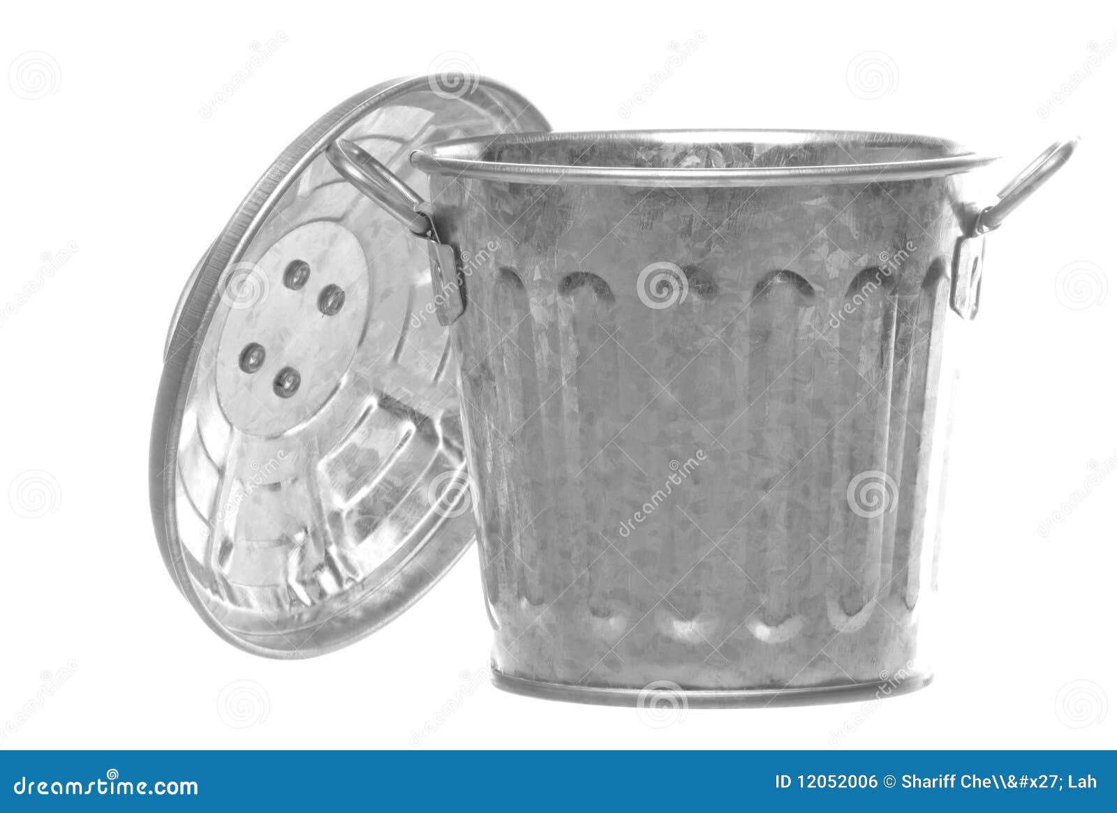 Metal Bin Isolated stock photo. Image of utensil, gather - 12052006