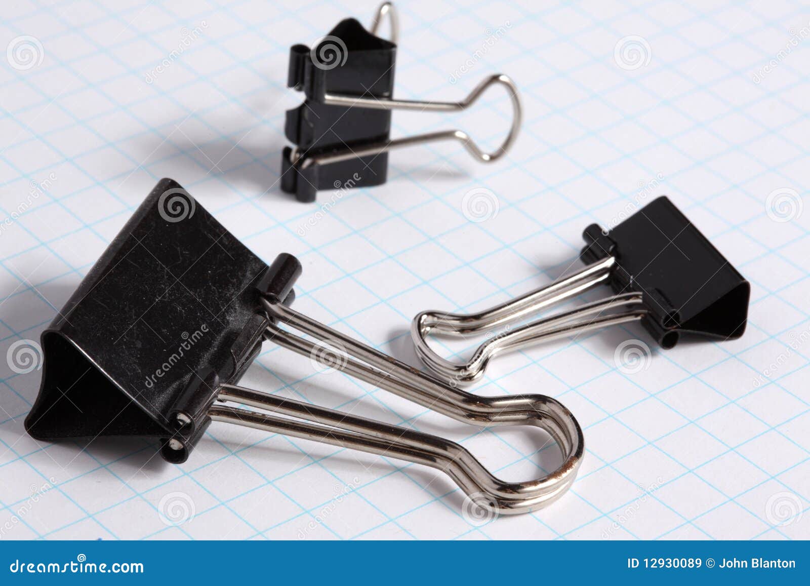 Metal Binder Clips stock image. Image of binder, paper - 12930089