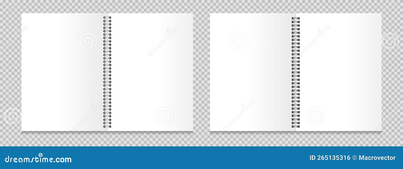 Metal Binders Notebook Set stock vector. Illustration of spiral - 265135316