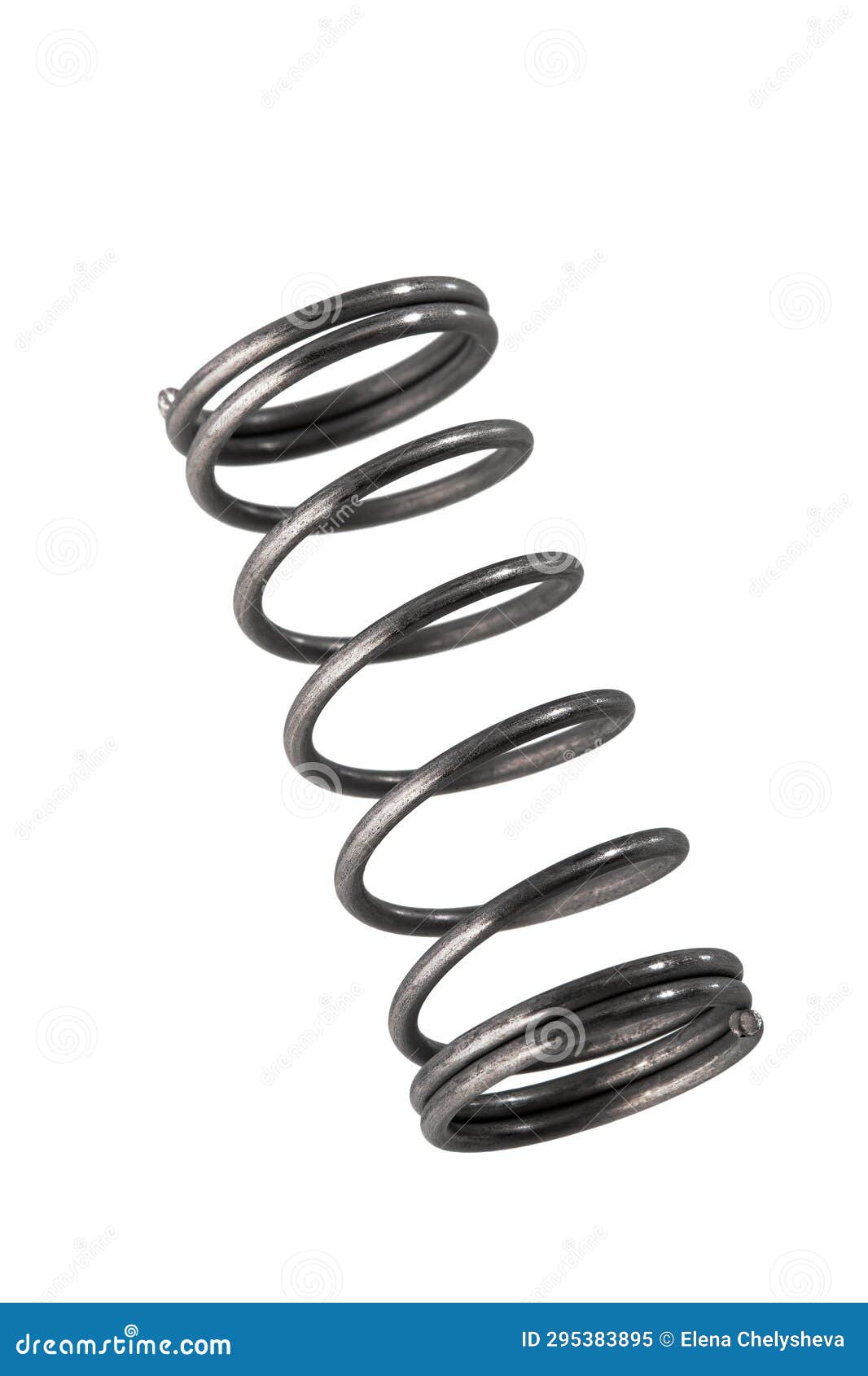 Metal Black Spring, Isolated on a White Background Stock Image - Image ...