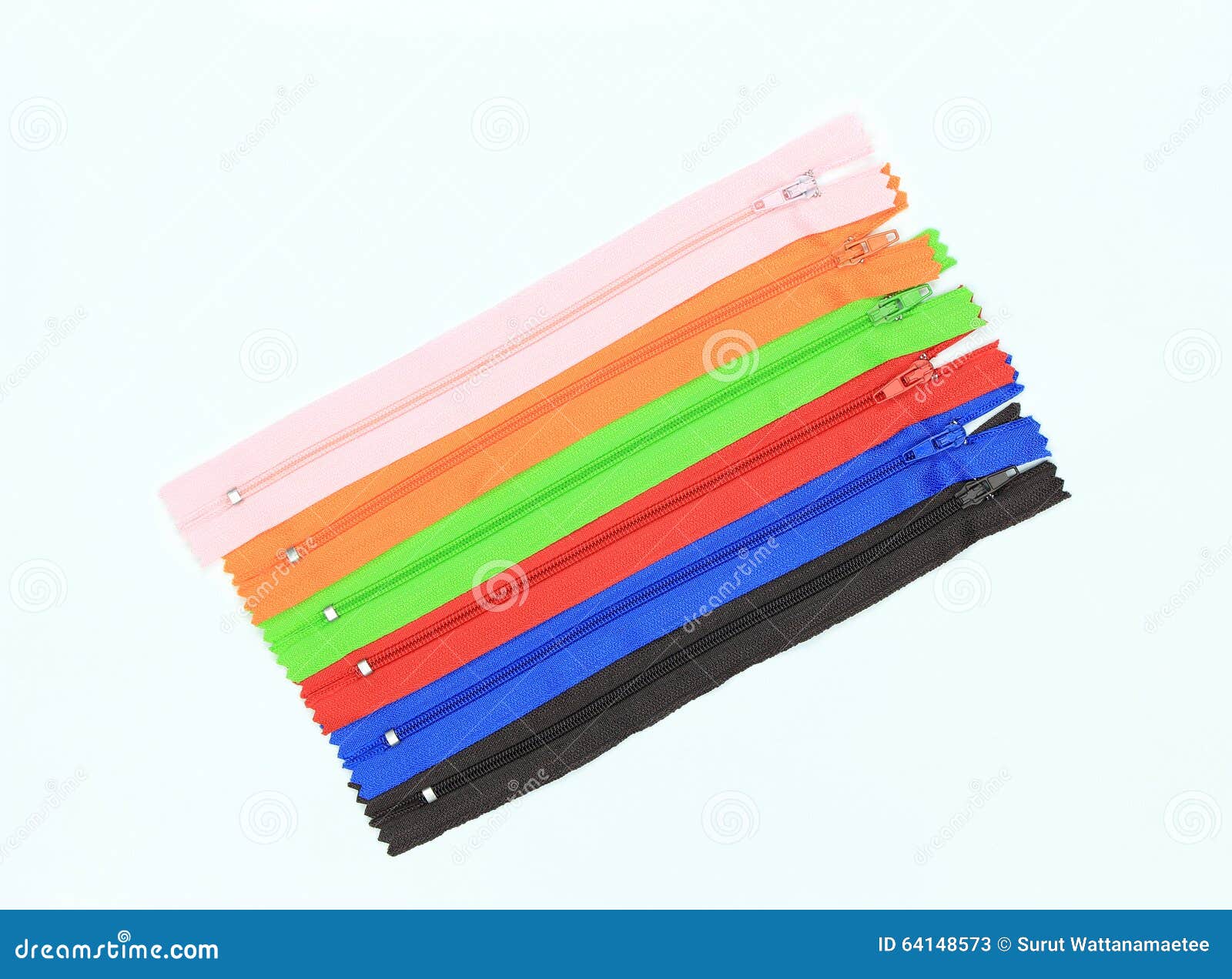 Metal Black Zip Fastener Close Up Isolated on White Stock Image - Image ...