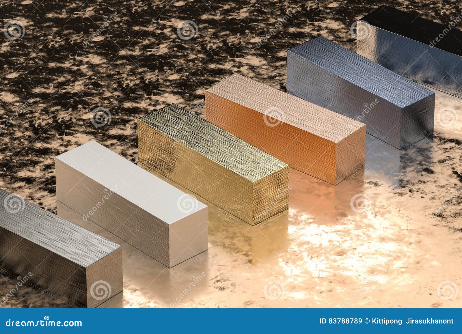 Metal blocks stock illustration. Illustration of textured - 83788789