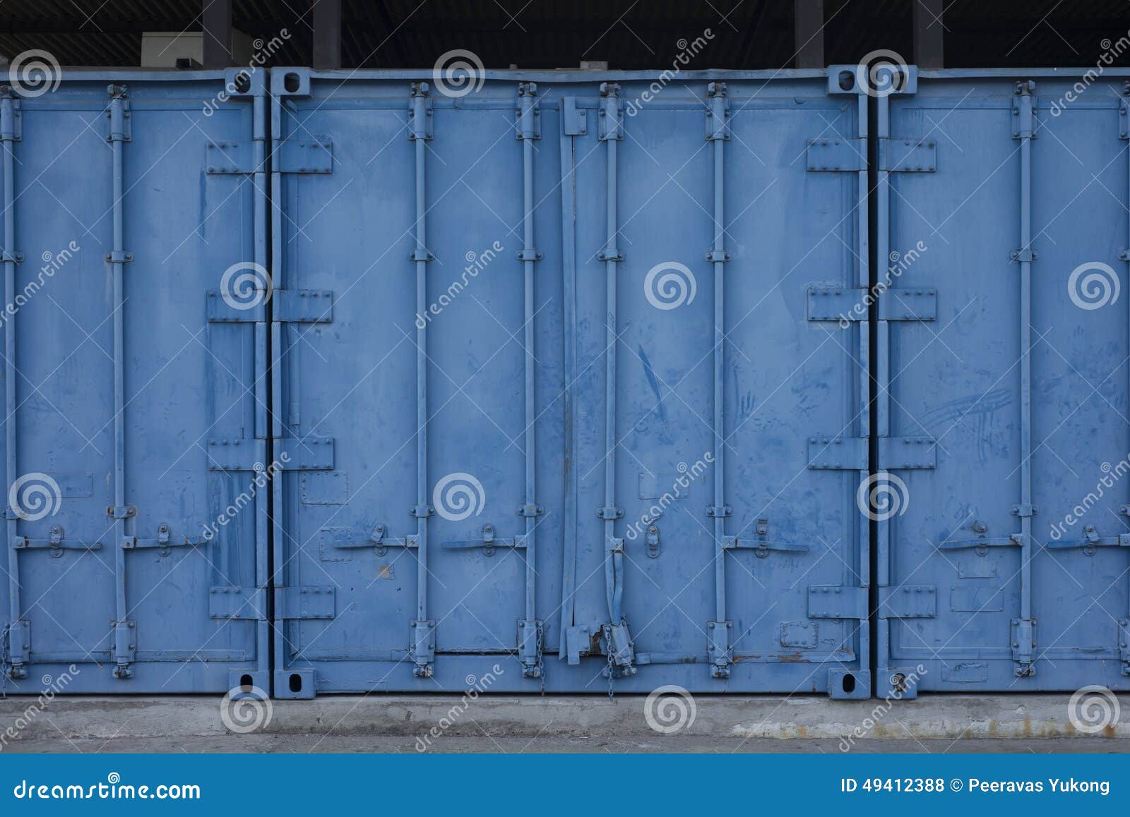 Metal blue cargo container stock photo. Image of international - 49412388