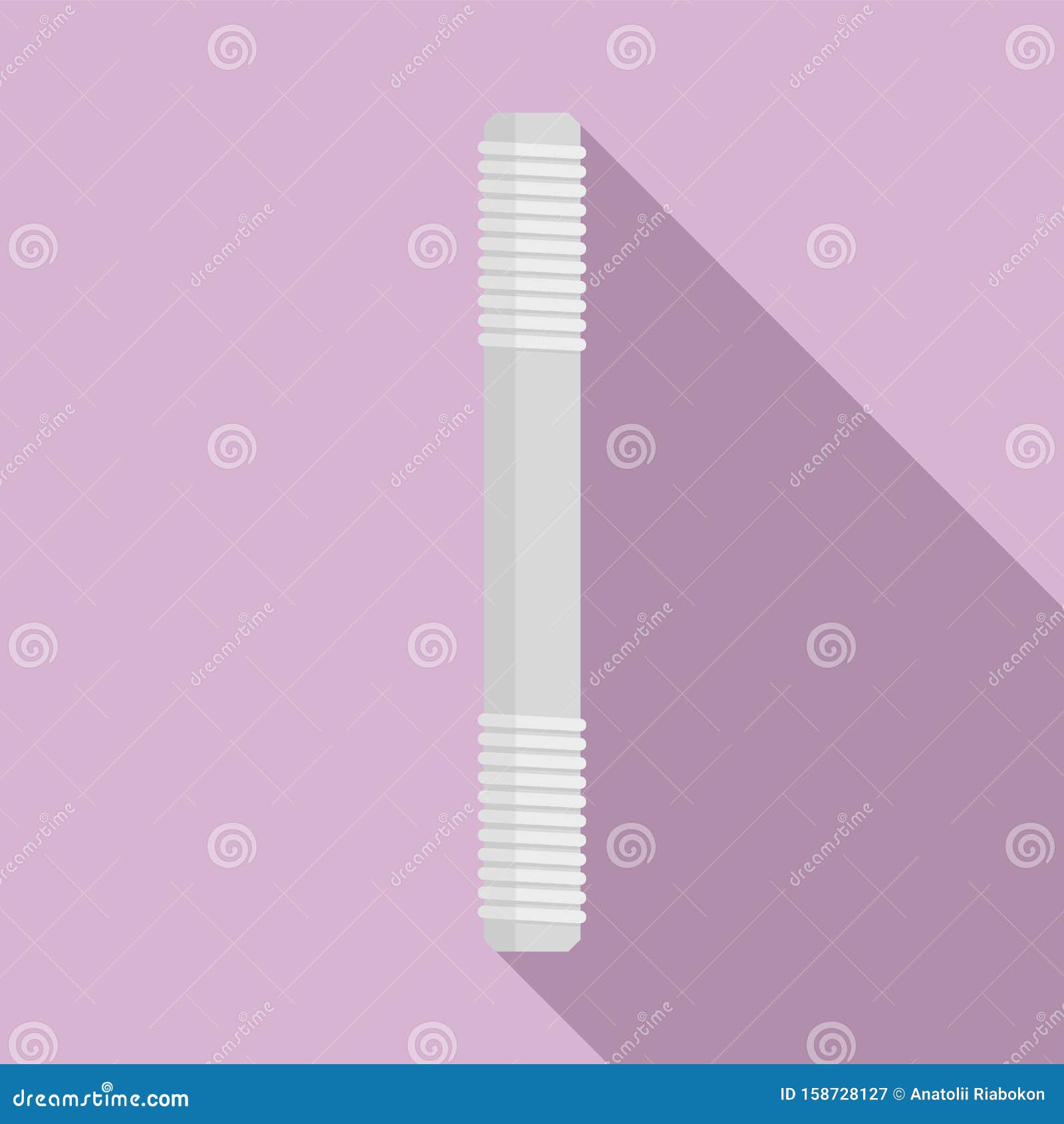 Metal Bolt Icon, Flat Style Stock Vector - Illustration of chrome ...