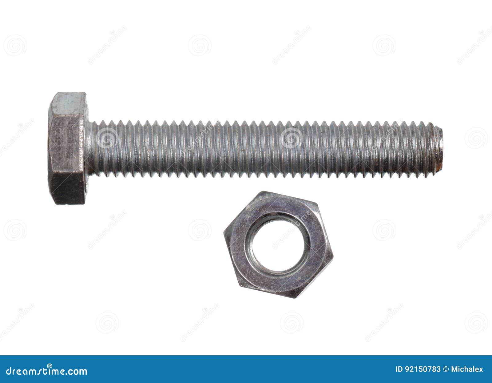 Metal Bolt And With Pronounced Close-up Texture Royalty-Free Stock ...