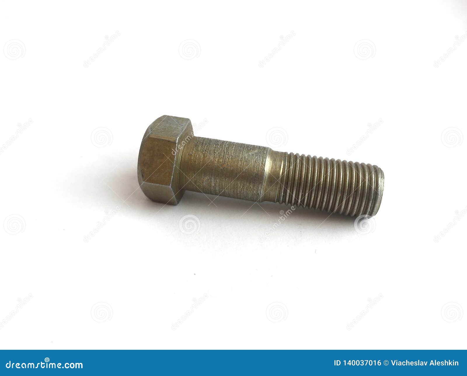 Metal Bolt on a White Background Stock Photo - Image of business, form ...