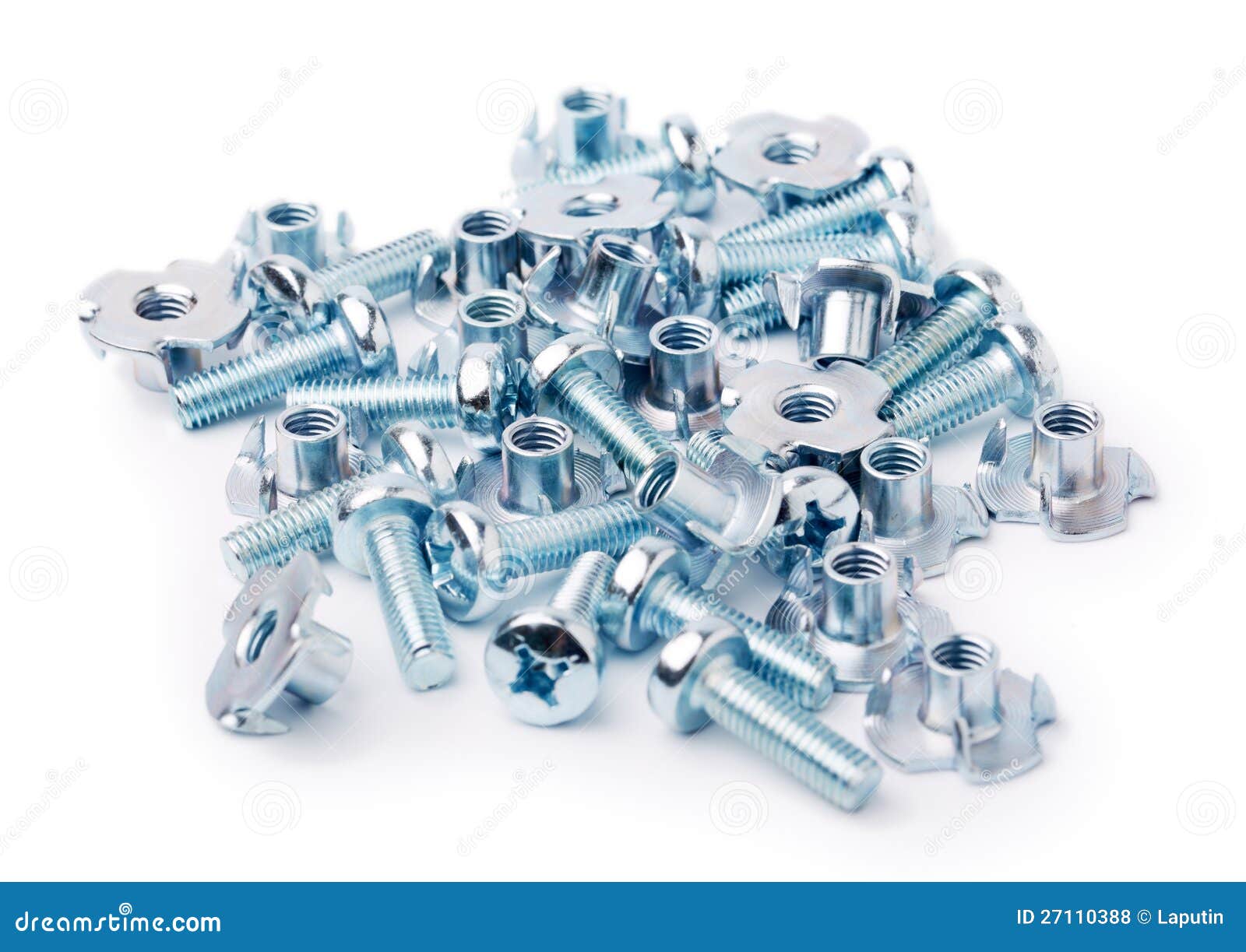 Metal bolts stock photo. Image of isolated, shiny, heap - 27110388