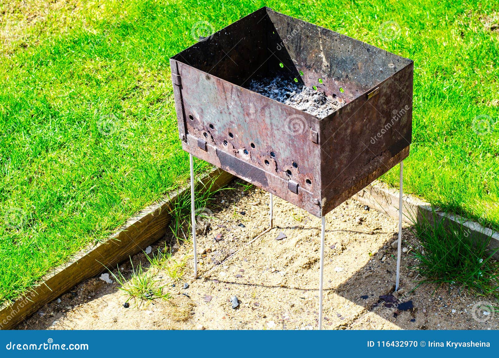 Metal box with ash stock photo. Image of empty, change - 116432970