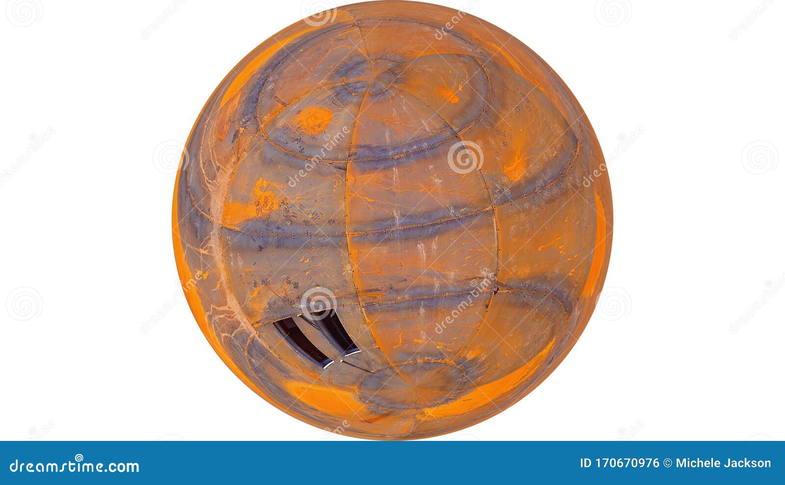 Metal Box in Ball Shape stock photo. Image of abstract - 170670976