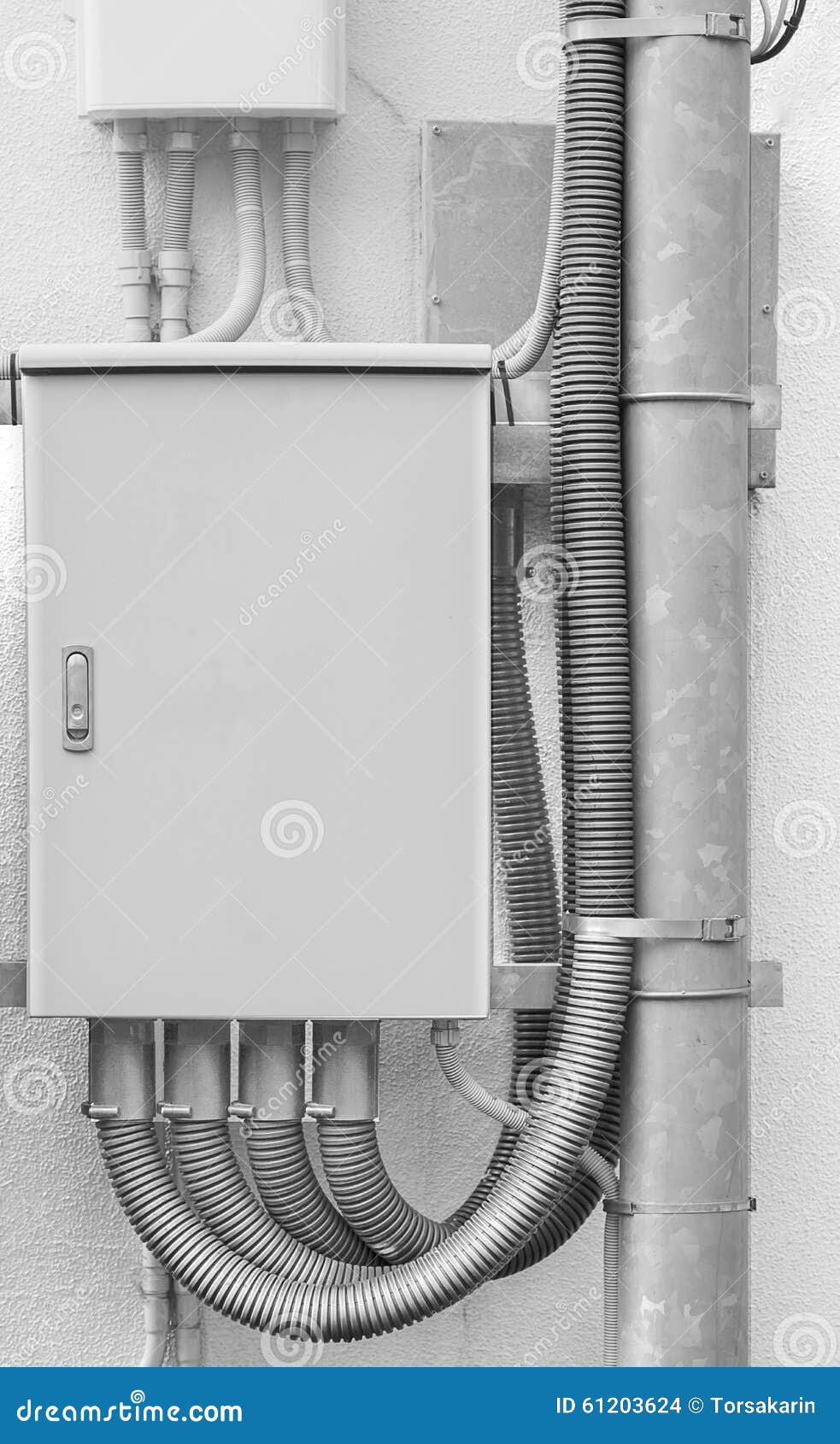 Metal Box of Network Electric Cable Stock Photo - Image of metal ...