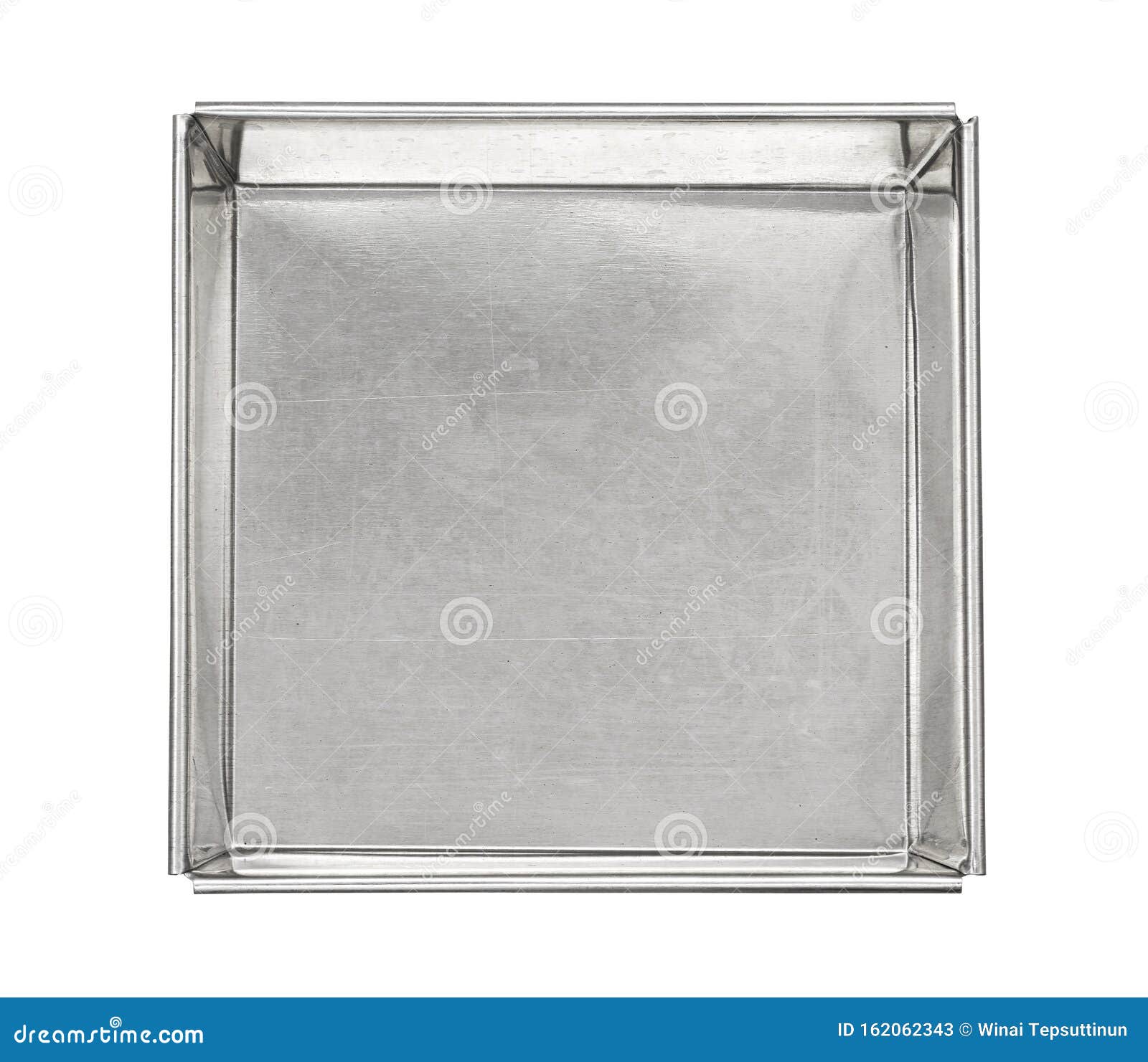 Metal box top view stock image. Image of steel, blank - 162062343
