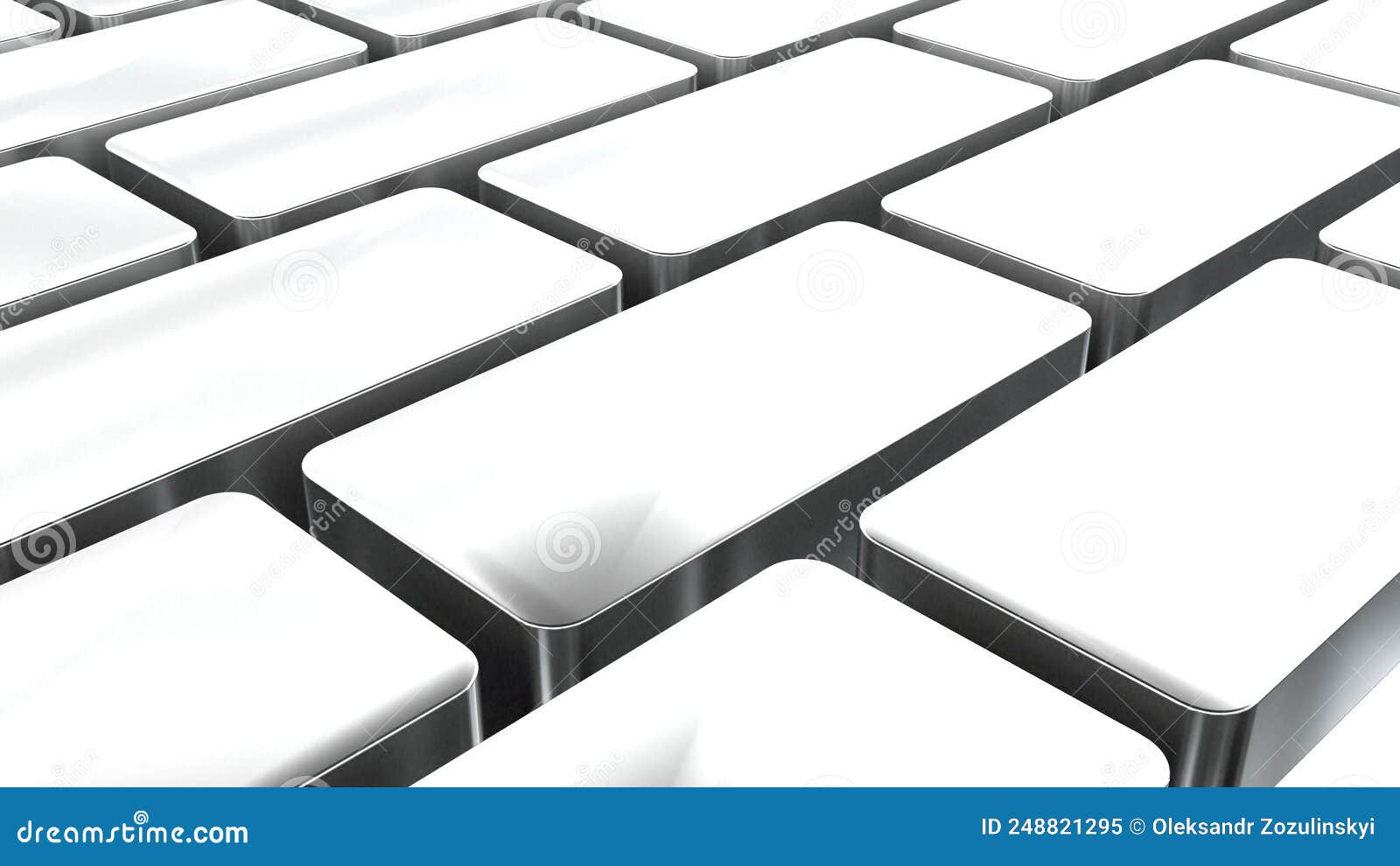 Metal boxes in 3d style 3d stock illustration. Illustration of blue ...