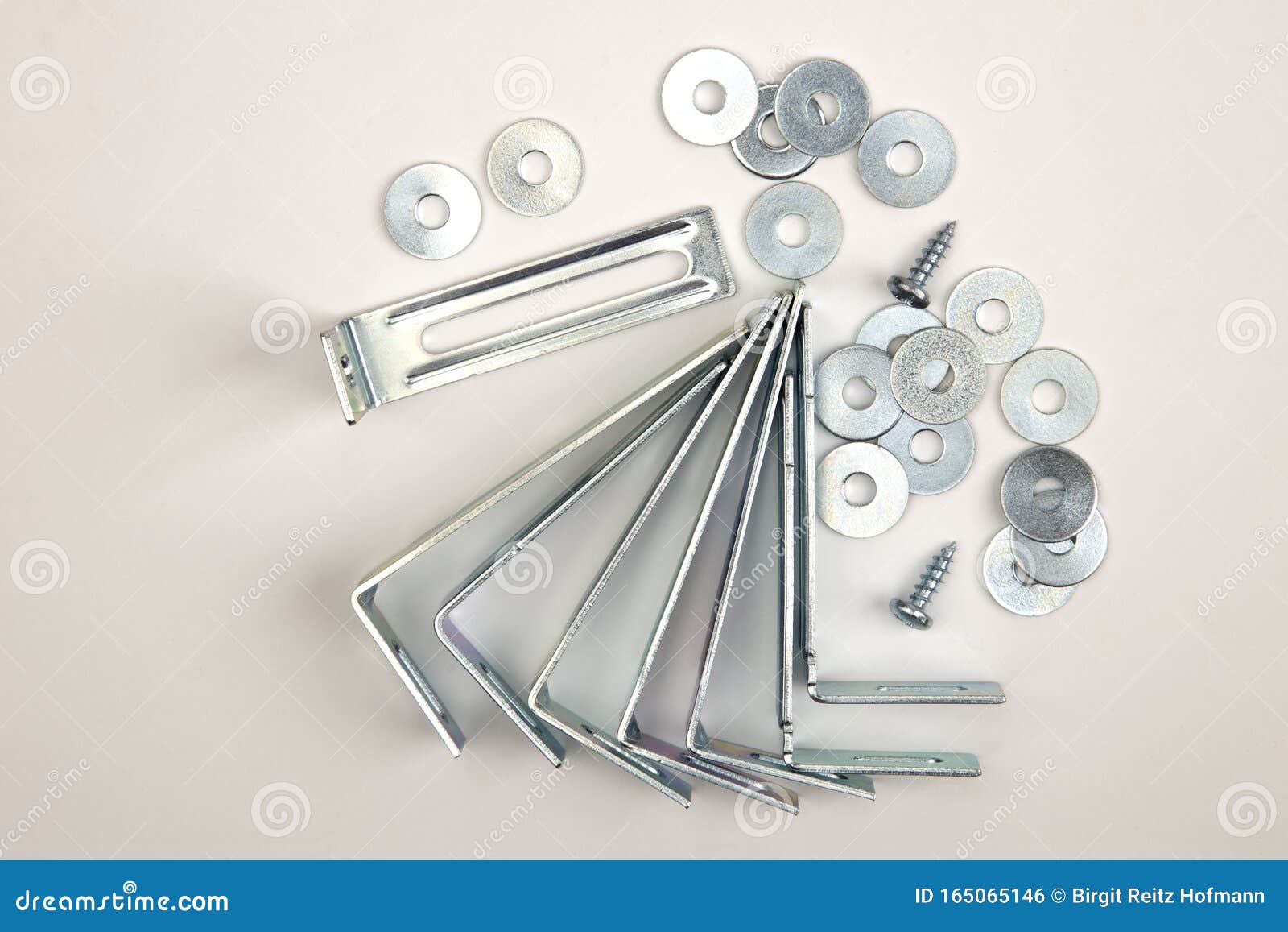 Metal Bracket with Screws stock photo. Image of industry - 165065146
