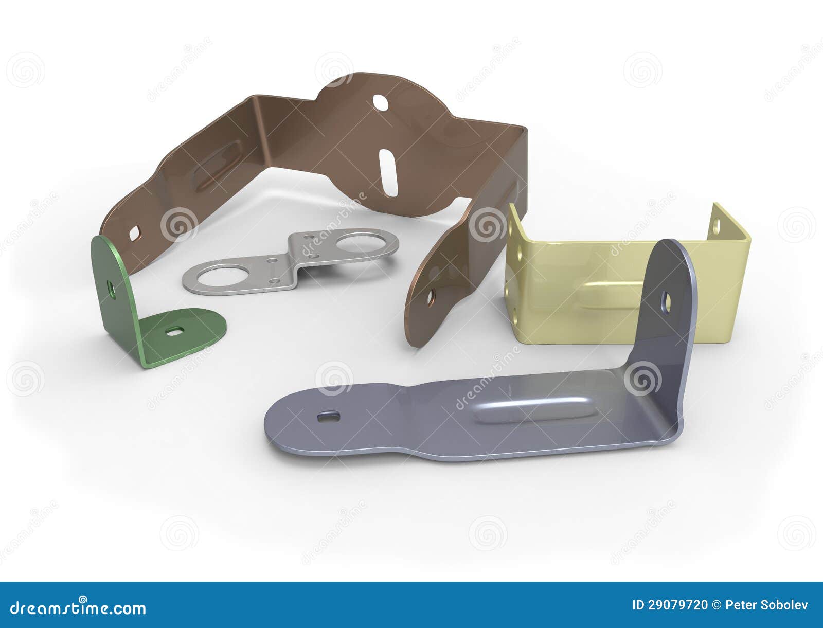 Metal brackets stock illustration. Illustration of bend - 29079720