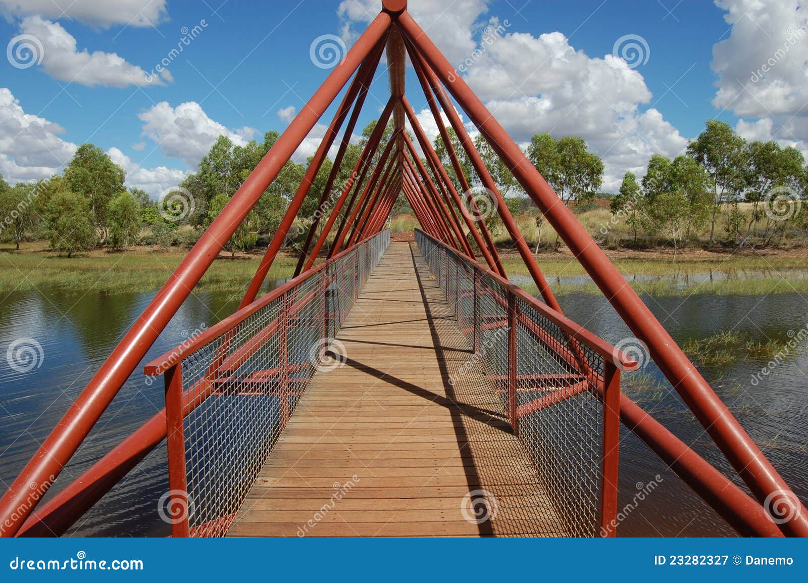 Metal bridge stock image. Image of water, australia, cloudy - 23282327