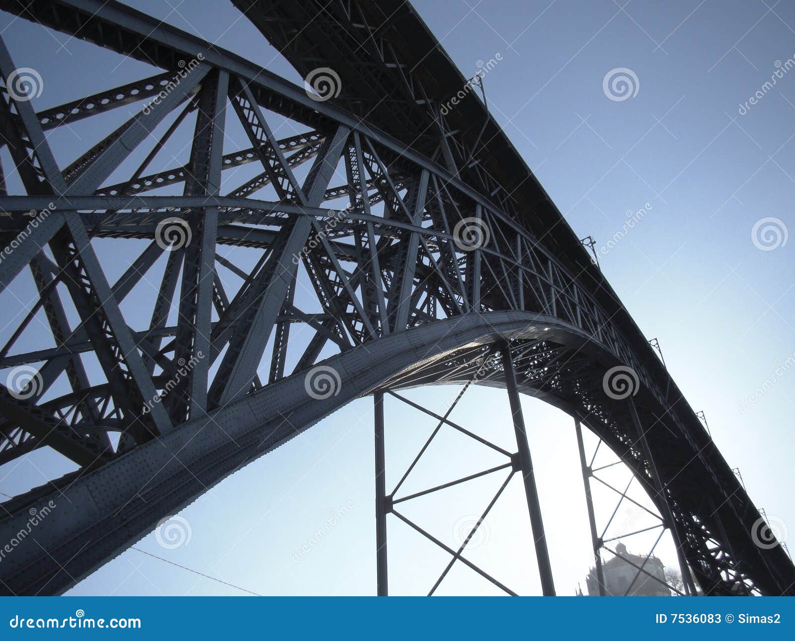 Metal Bridge stock image. Image of blue, structure, tourist - 7536083
