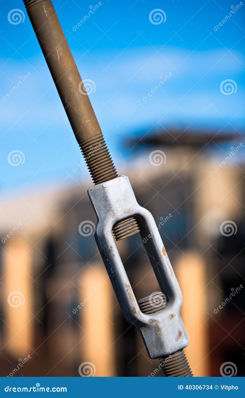 Metal bridge tie rod stock photo. Image of coupling, fixing - 40306734