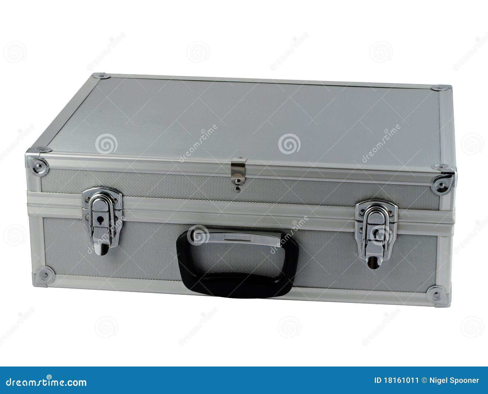 Metal Briefcase stock image. Image of closed, case, white - 18161011