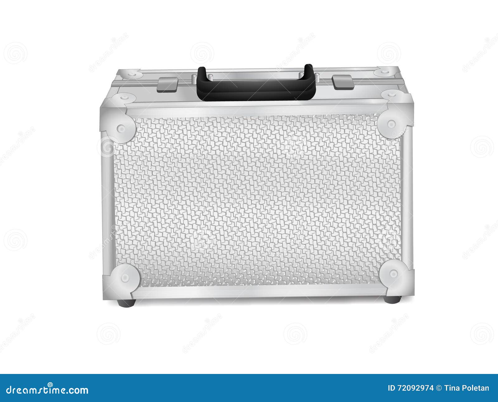 Metal Briefcase with Details Stock Illustration - Illustration of ...