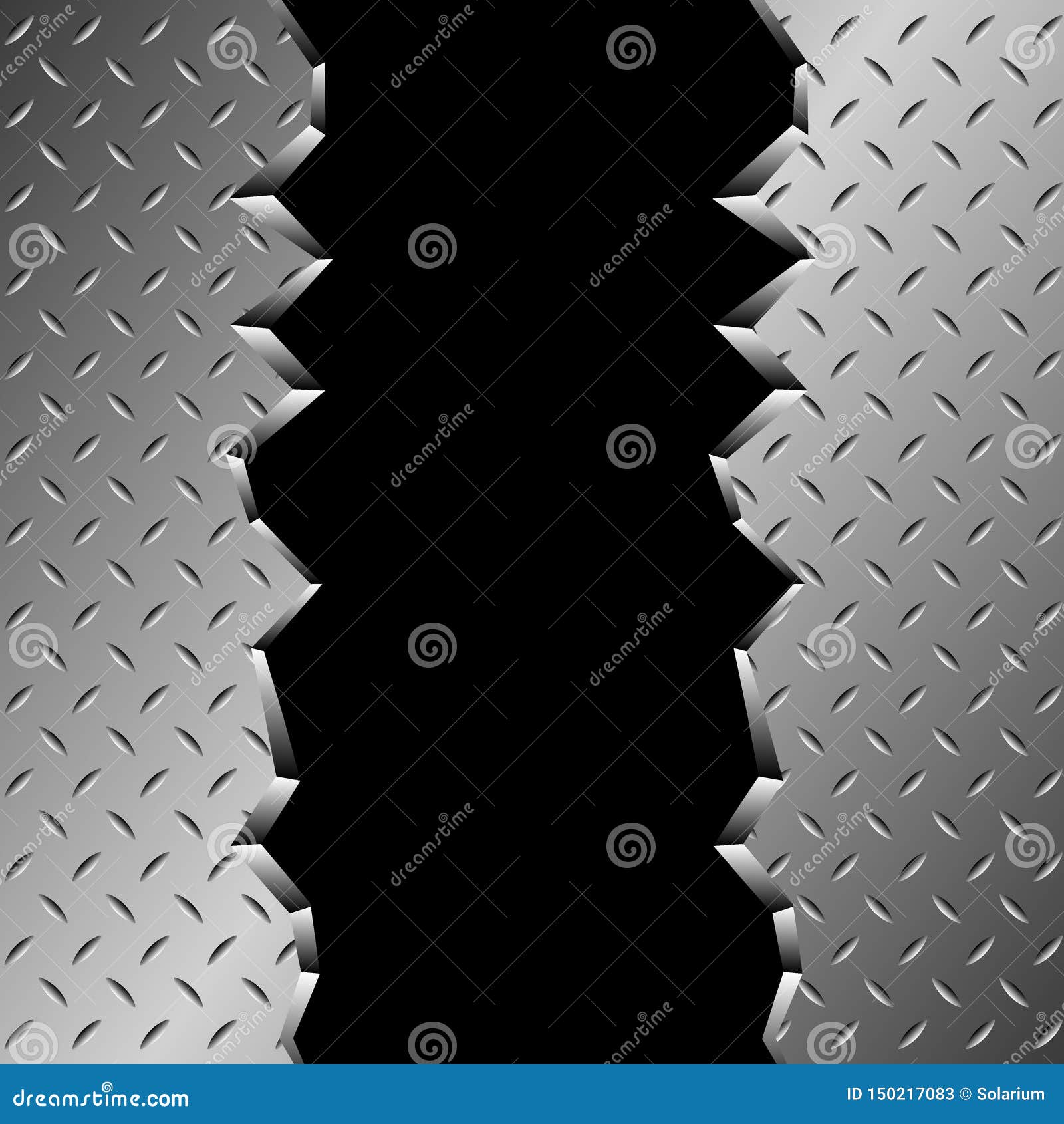 Metal stock vector. Illustration of broken, border, irregular - 150217083