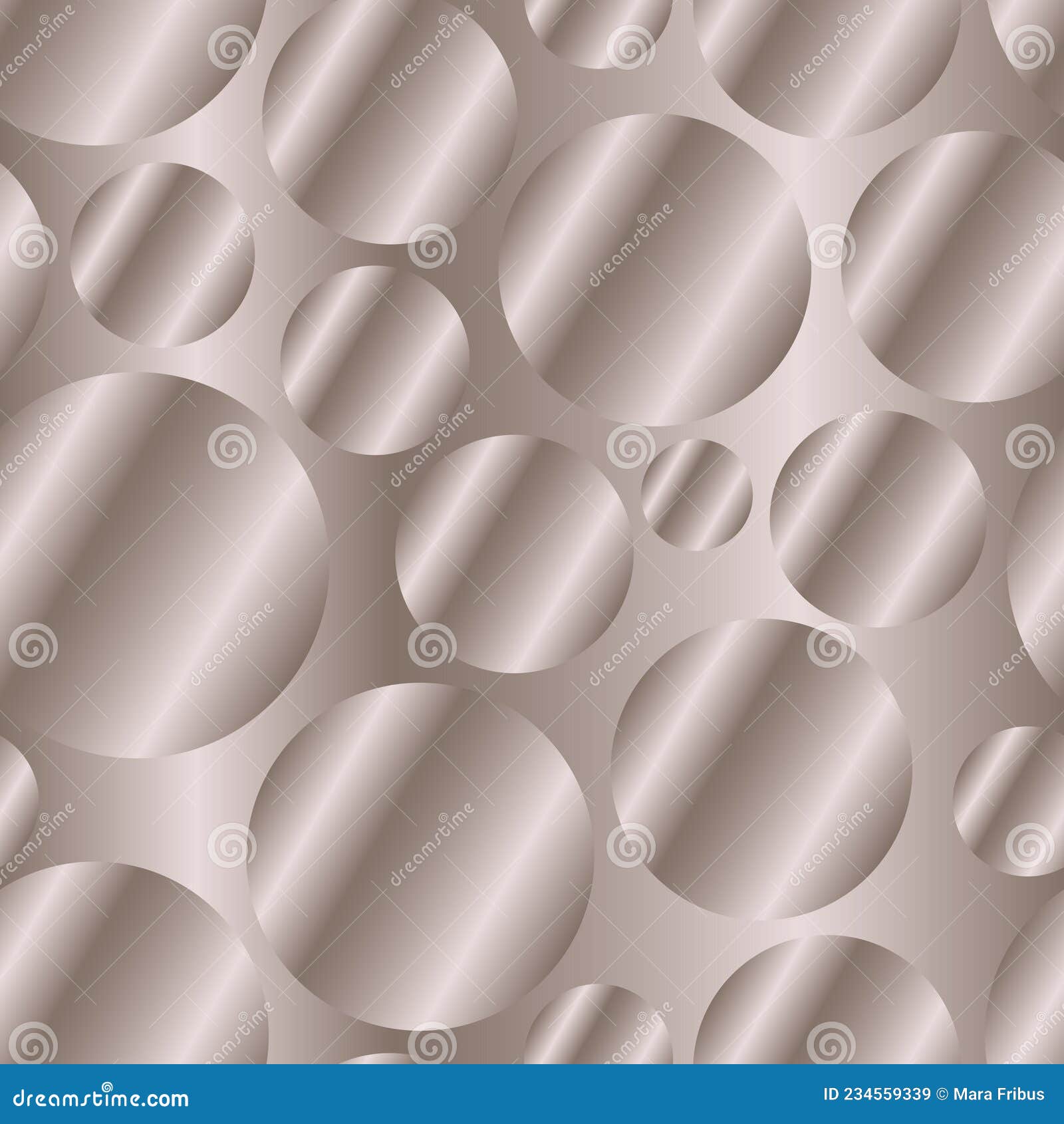Metal Bronze Gradient Circles Seamless Pattern Stock Vector ...