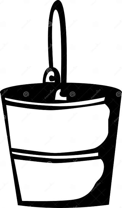 Metal Bucket with Handle Vector Illustration Stock Vector ...