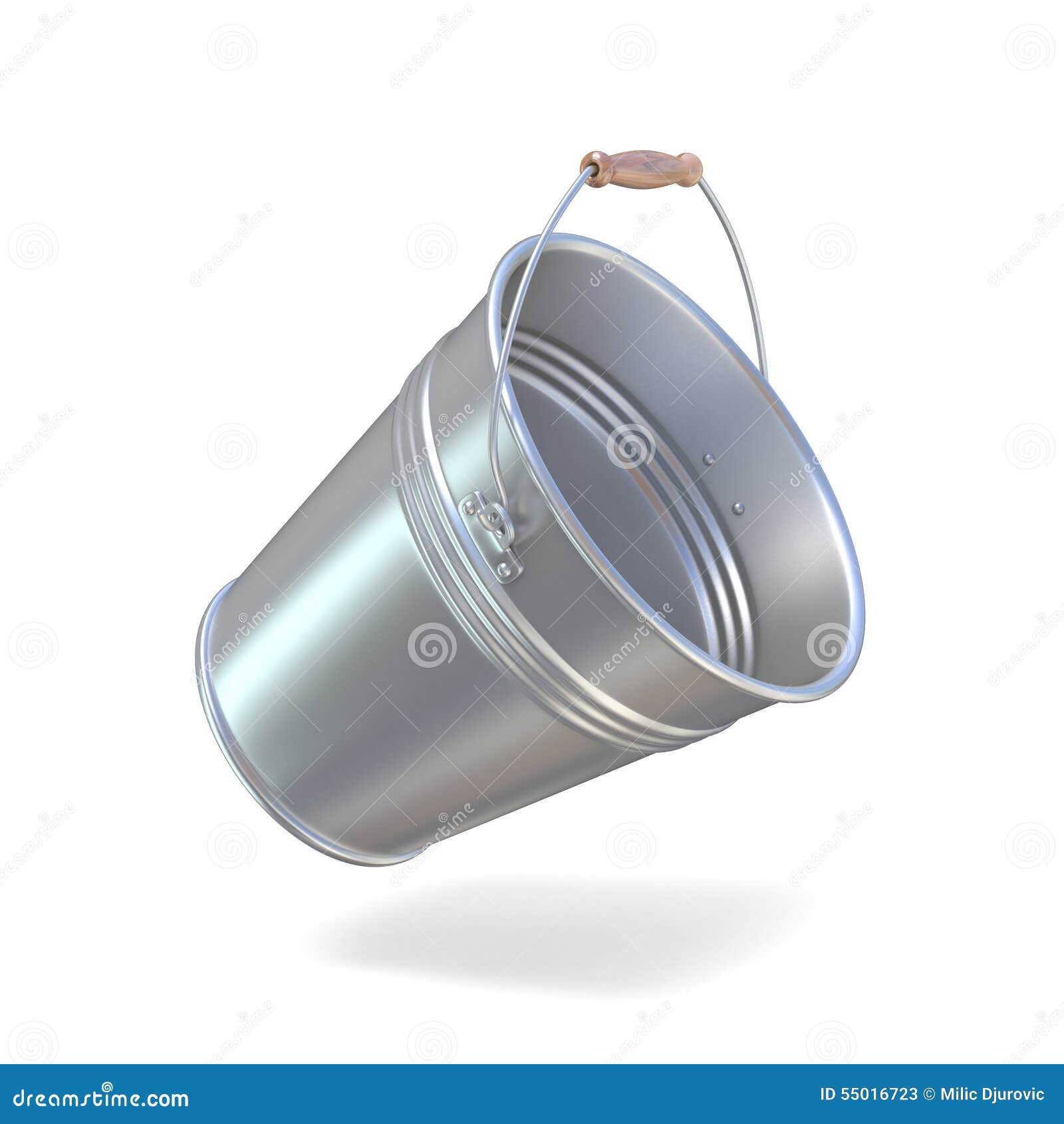 Metal Bucket Isolated on a White Background Stock Illustration ...