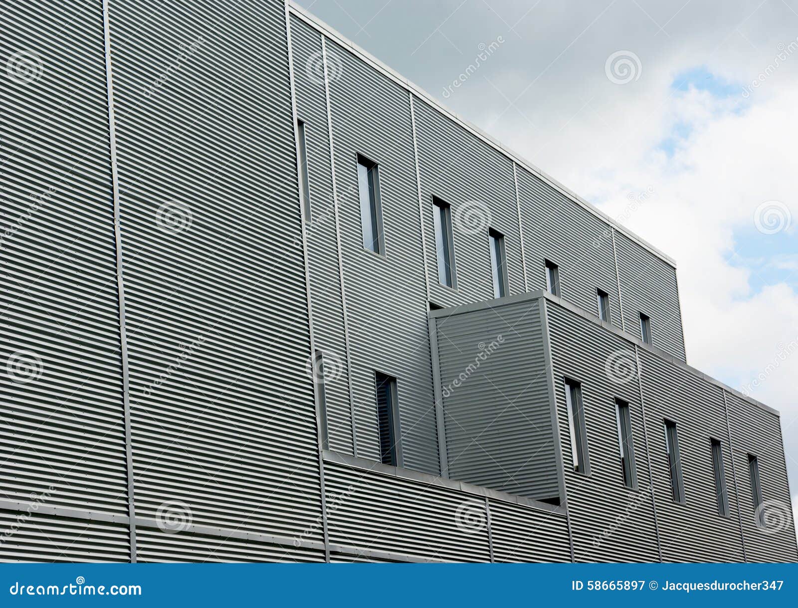 Metal building facade stock image. Image of abstract - 58665897
