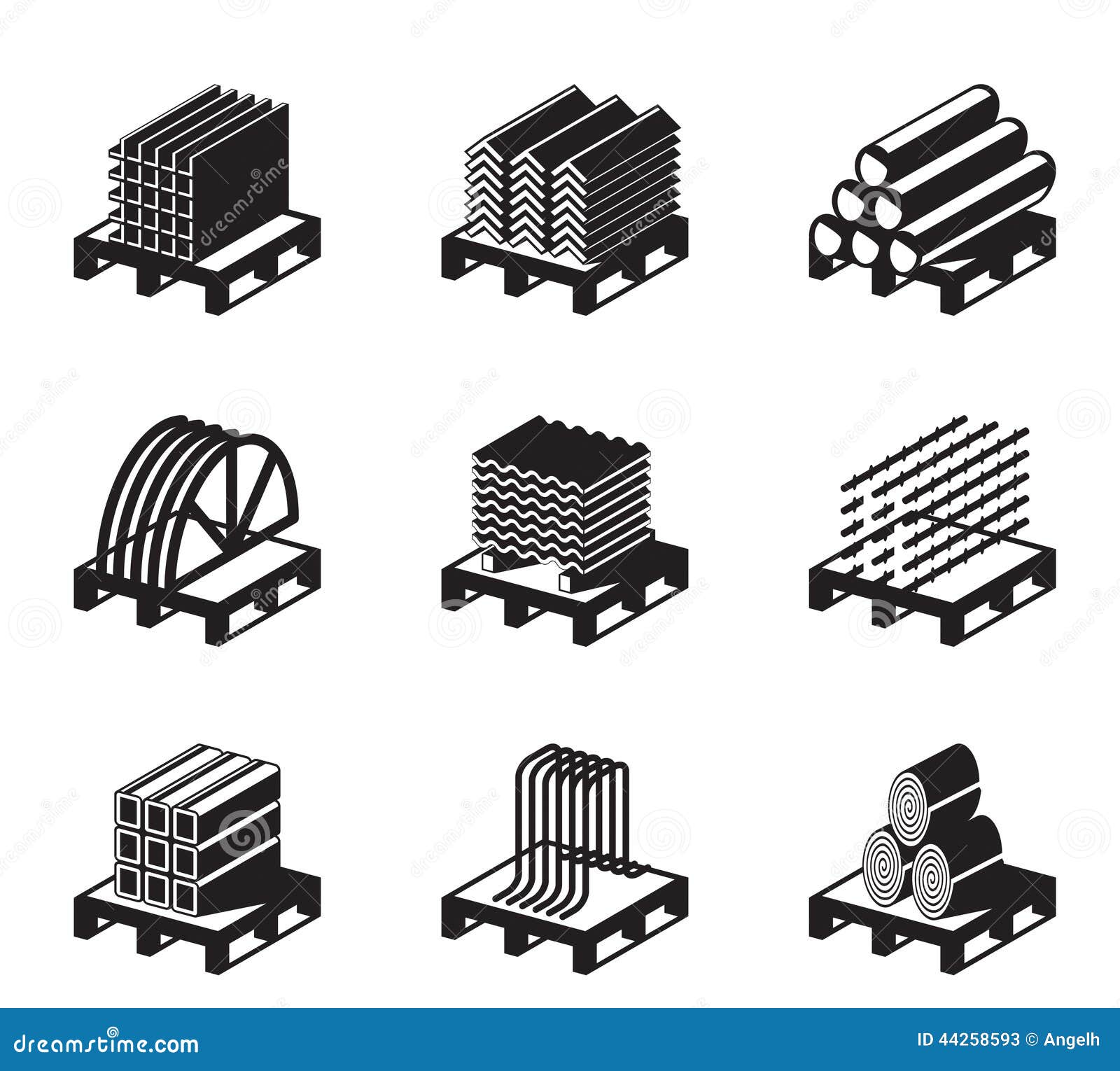 Metal building materials stock vector. Illustration of development ...