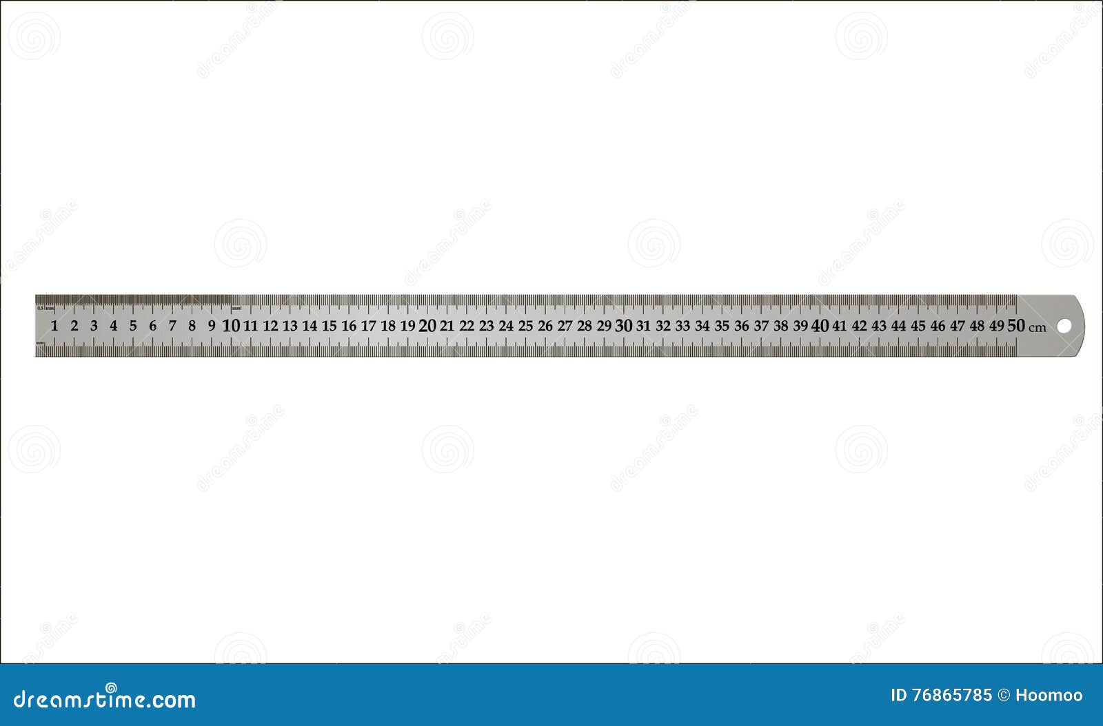 Metal Building Ruler, Isolated On White Background, Realistic ...