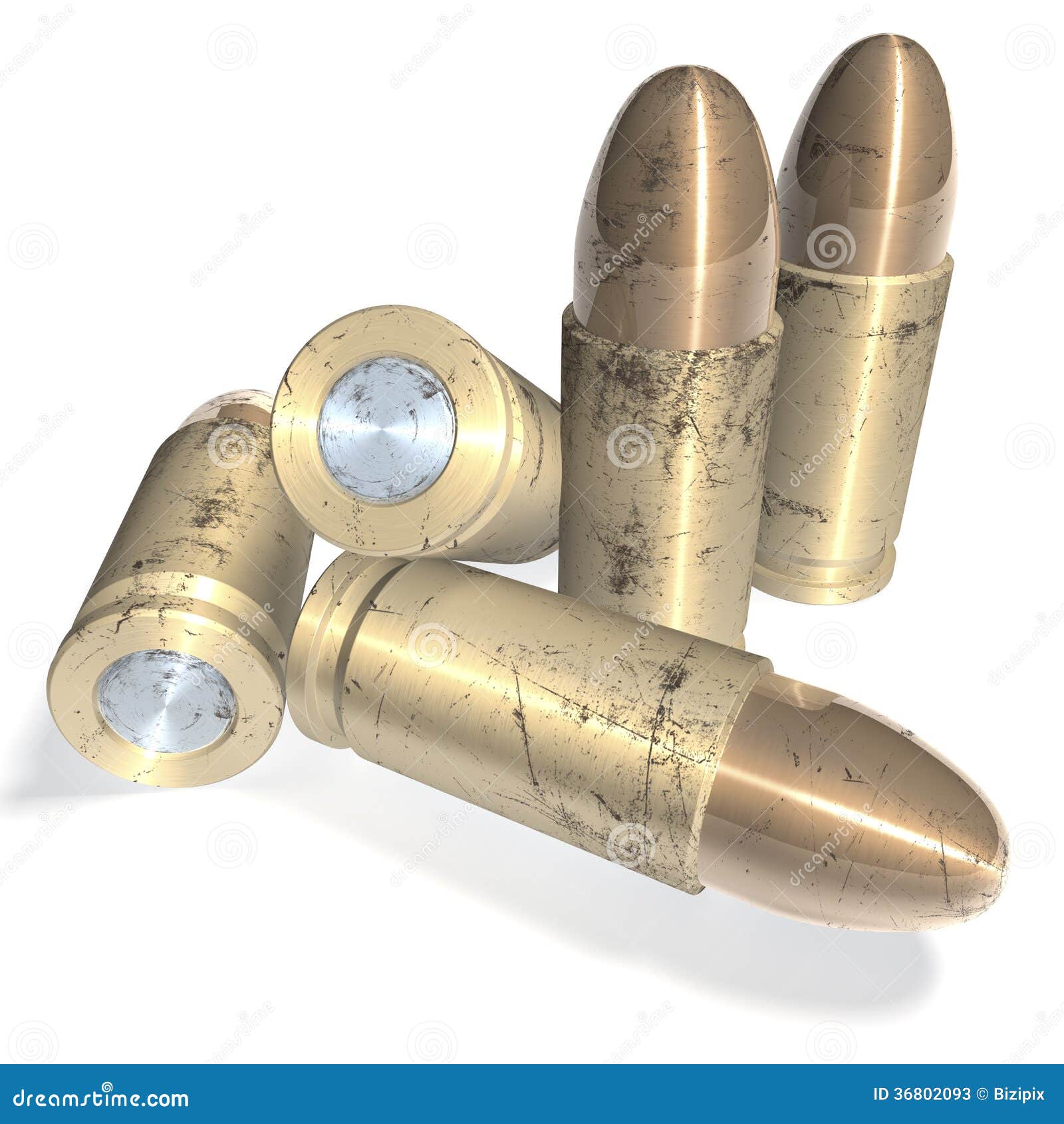 Metal bullets stock illustration. Illustration of metal - 36802093