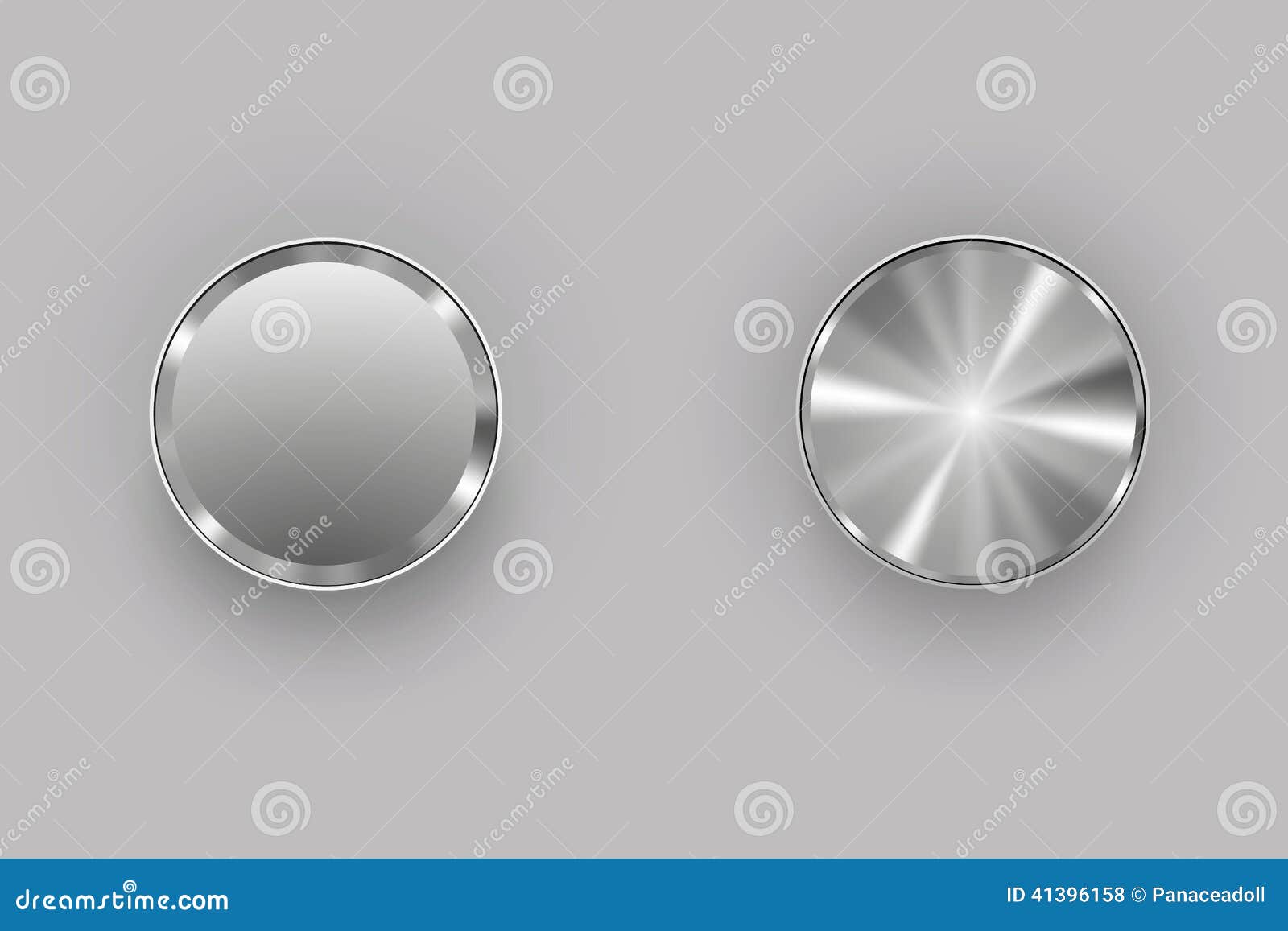 Metal buttons stock vector. Illustration of menu, light - 41396158