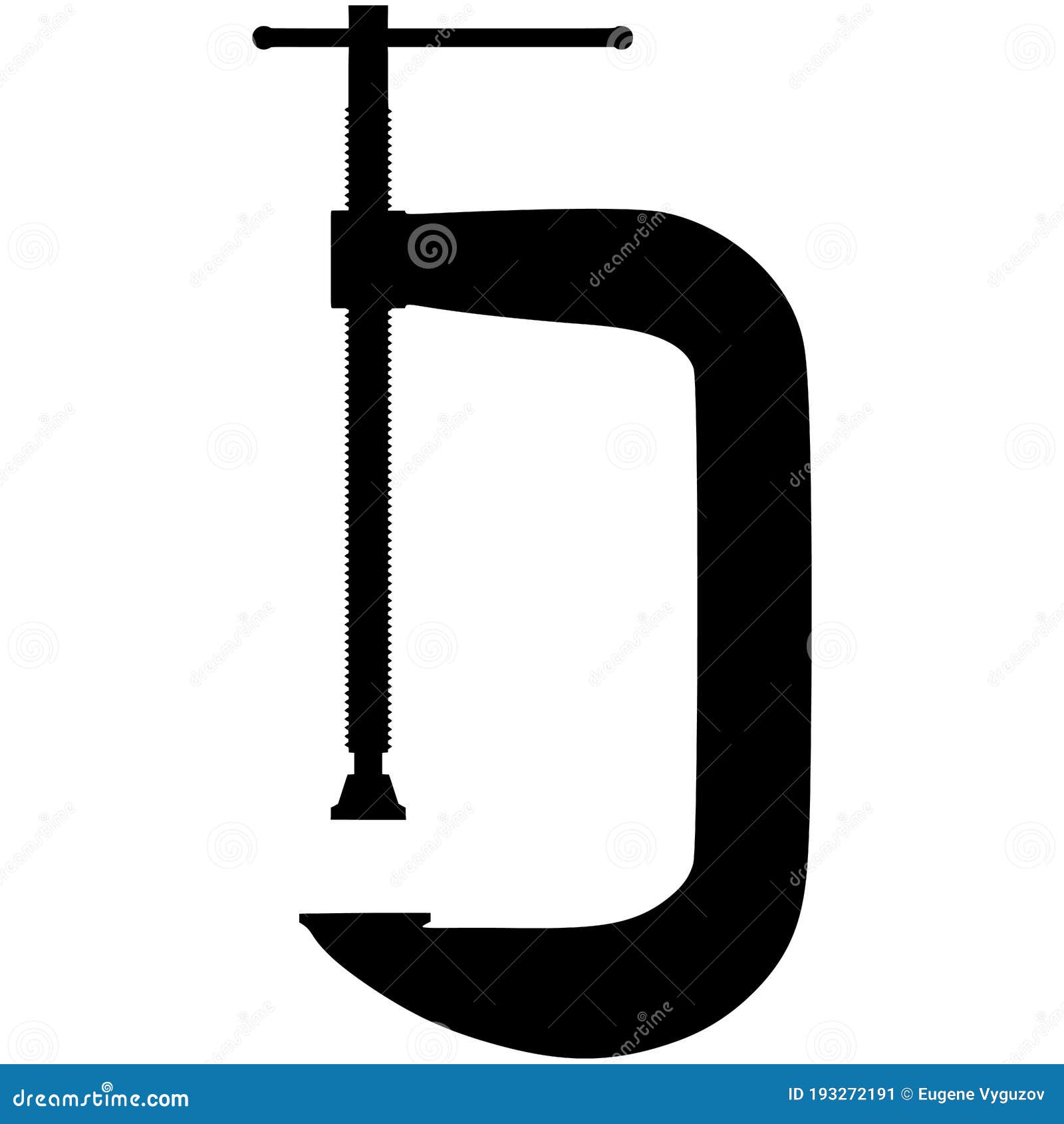 C-clamp - Vector Illustration Isolated On White | CartoonDealer.com ...