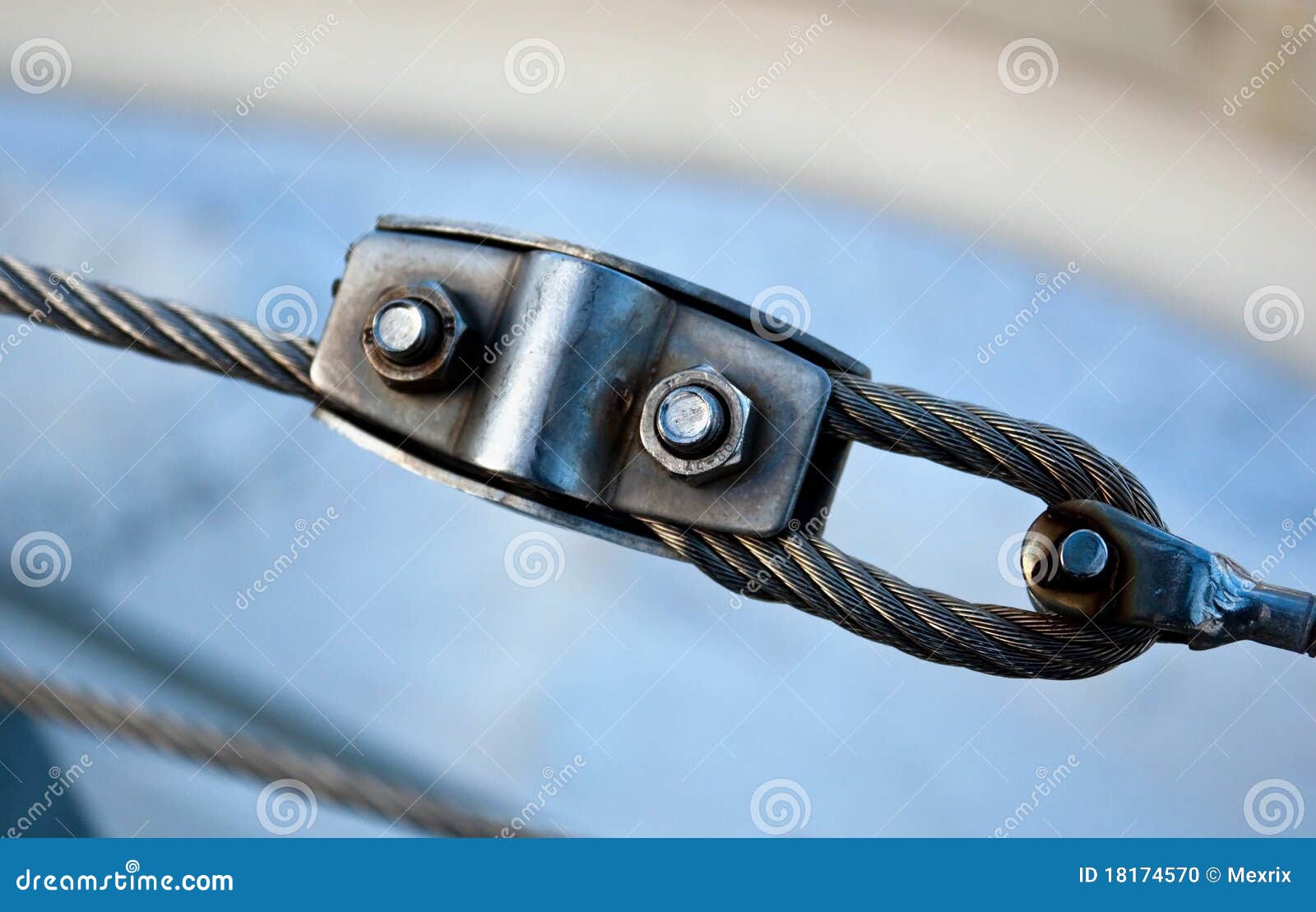 Metal cable clamp stock photo. Image of equipment, cable - 18174570