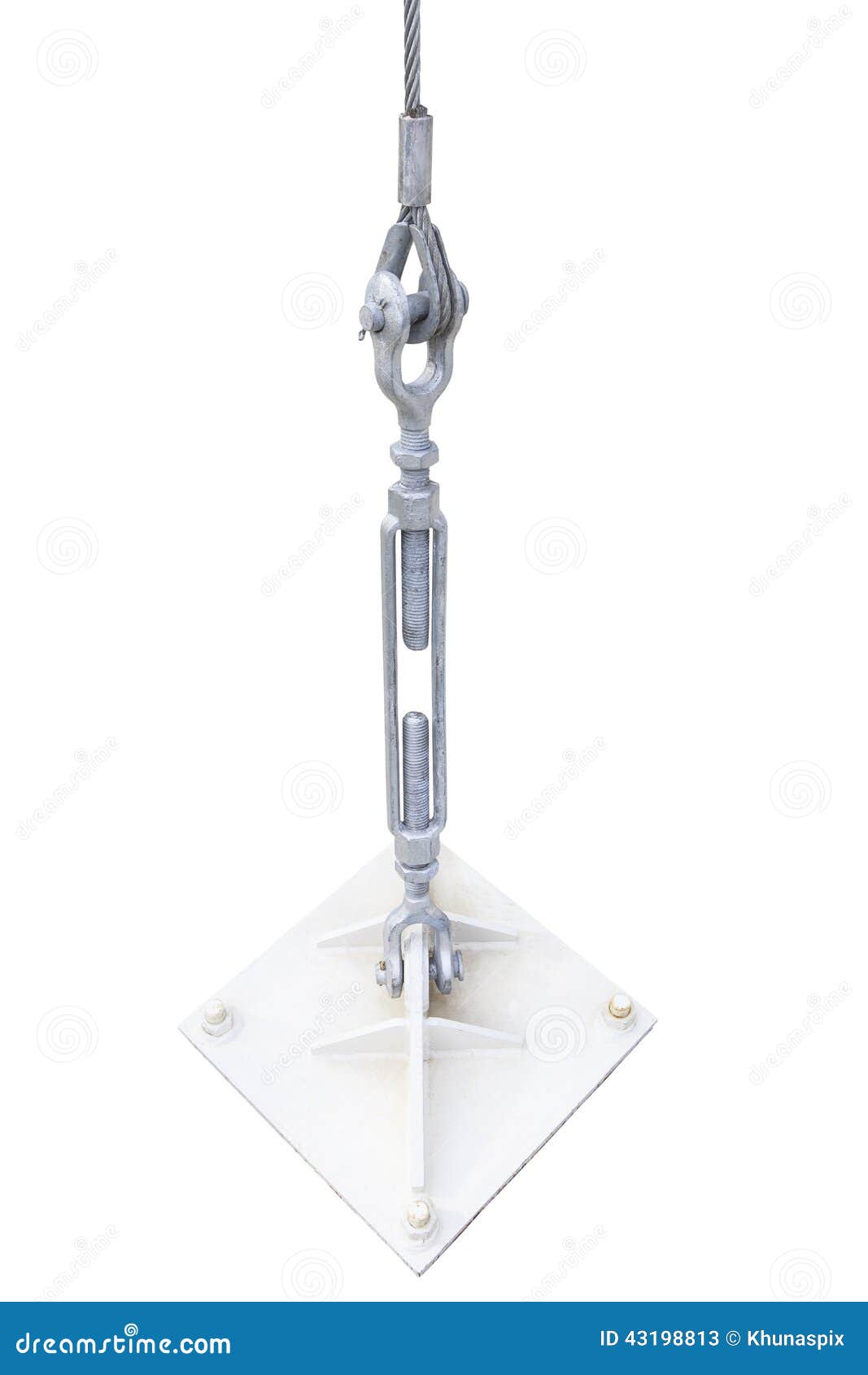 Metal Cable Fastening Engineering Structure Isolated White Use F Stock ...