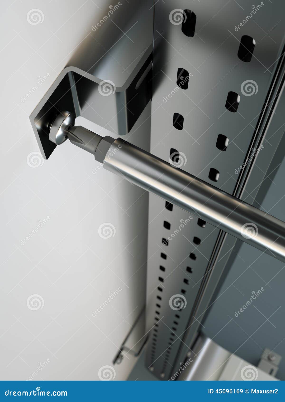 Metal Cable Tray Assembling Stock Image - Image of office, metal: 45096169