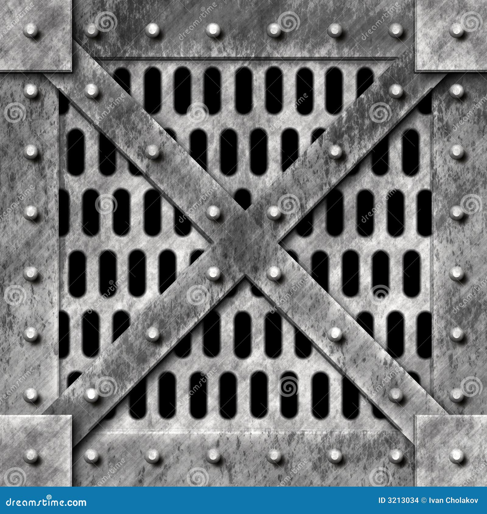 Metal cage door stock illustration. Illustration of iron - 3213034