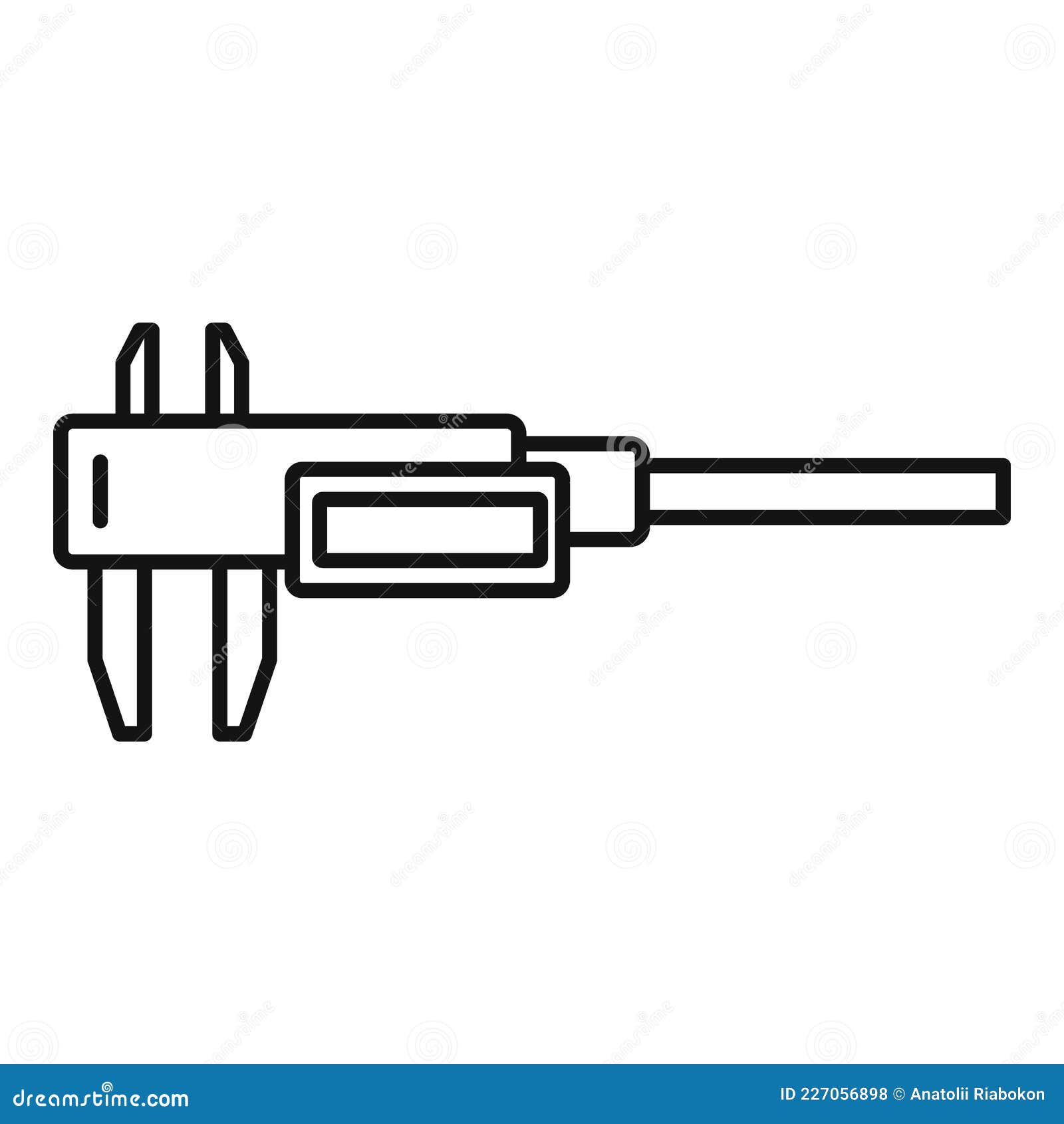 Calliper Micrometer Vernier Tool Vector Isolated On White ...