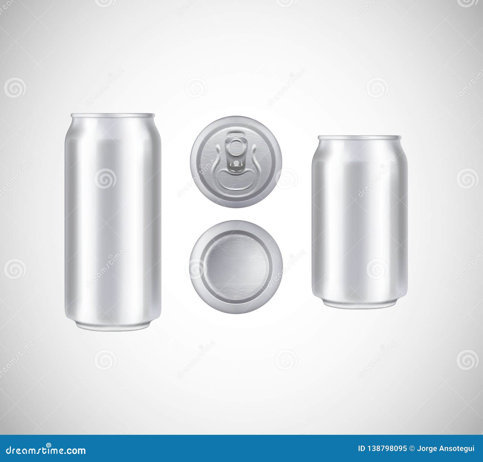 Metal Can Top, Front, Bottom View. Can Vector Visual 330 And 500 Ml ...